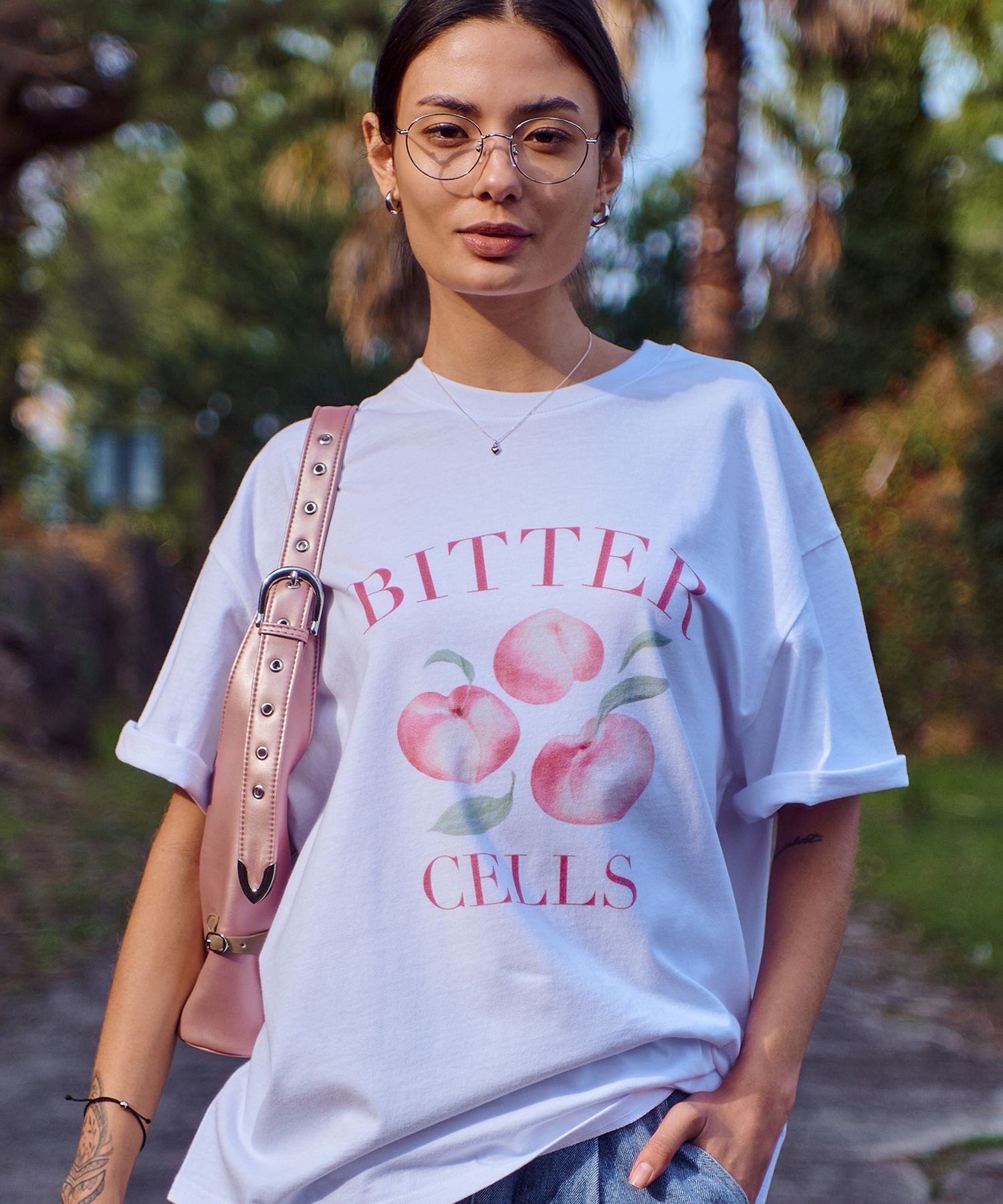 MUSINSA | BITTERCELLS Flat Peach T-White