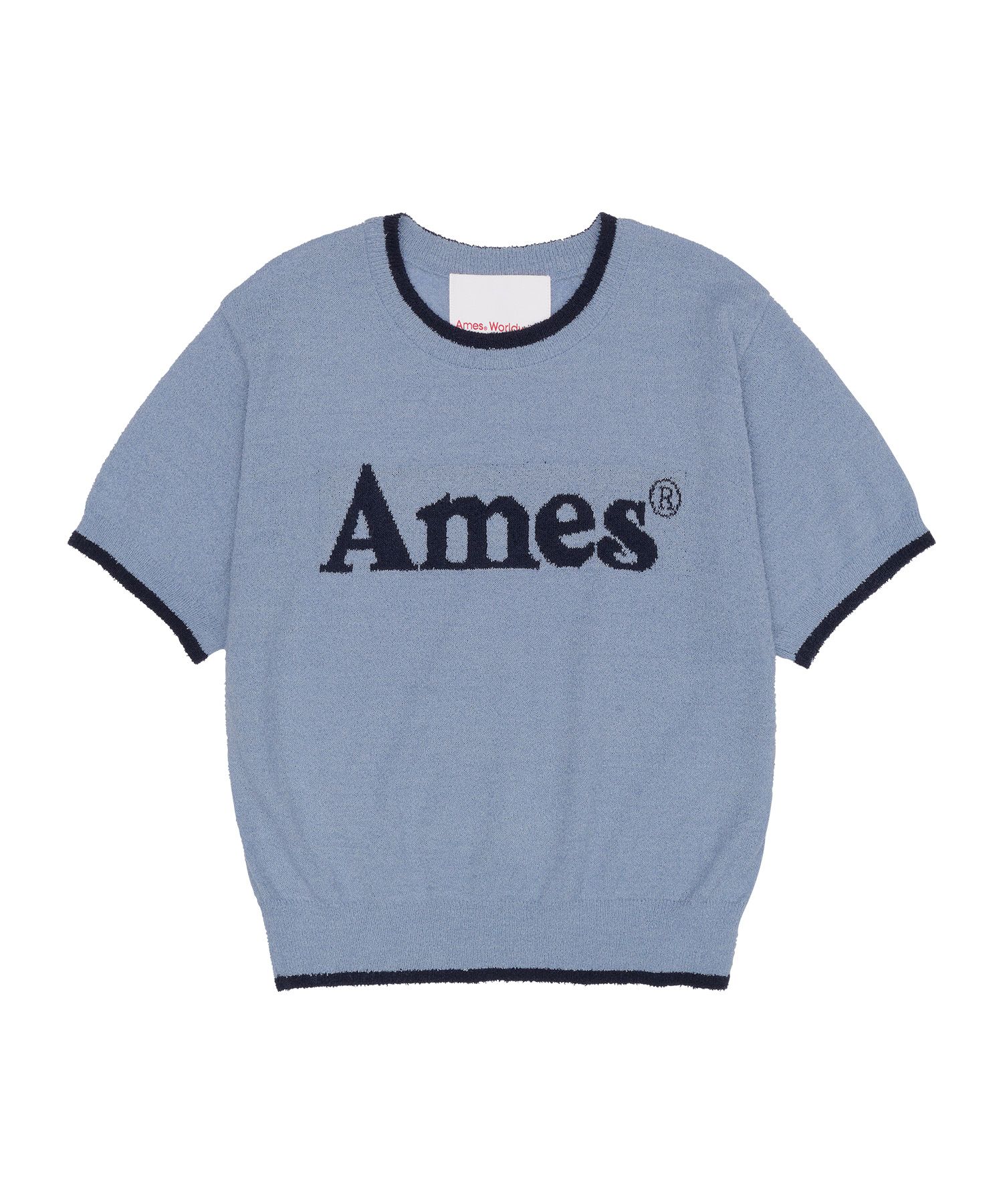 MUSINSA | AMES-WORLDWIDE BASIC LOGO KNIT BLUE