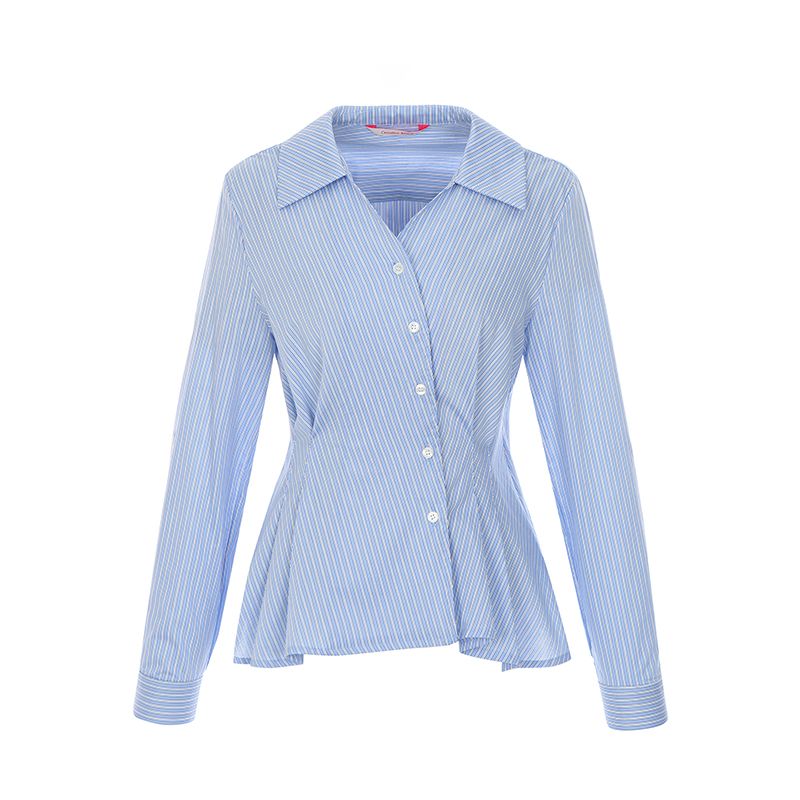 MUSINSA | SOUP Diagonal Button Collar Blouse (SY4LS88)