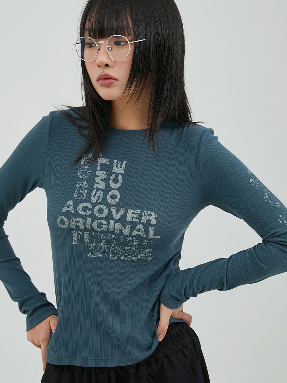 MUSINSA | ACOVER ACVR Starline Long-Sleeved T-shirt Green