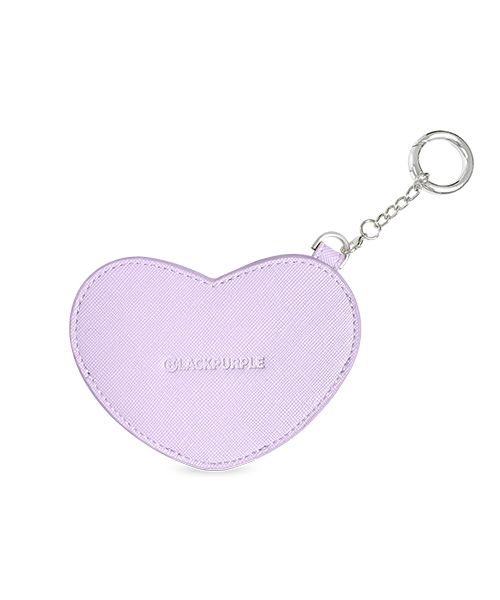 MUSINSA | BLACK PURPLE Adorable Heart Card Holder Keyring (Lavender)