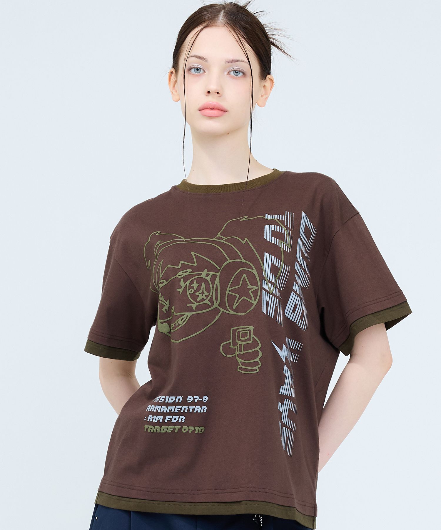 MUSINSA公式 | LUV IS TRUE RT ANIME TEE(BROWN)