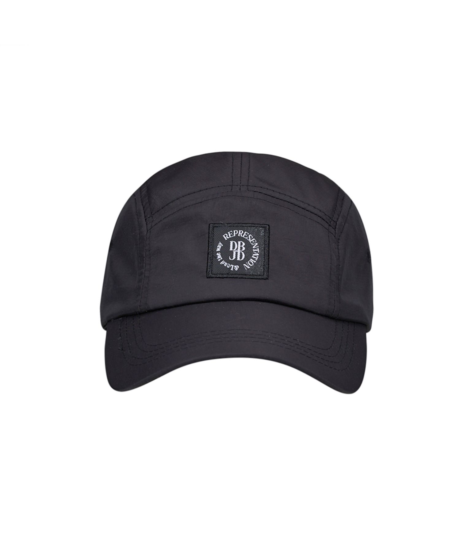 MUSINSA公式 | DOUBLE JD String Patch Ball Cap (Black)