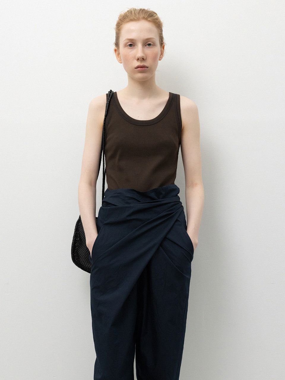 MUSINSA | RRACE Basic Sleeveless Top_Brown