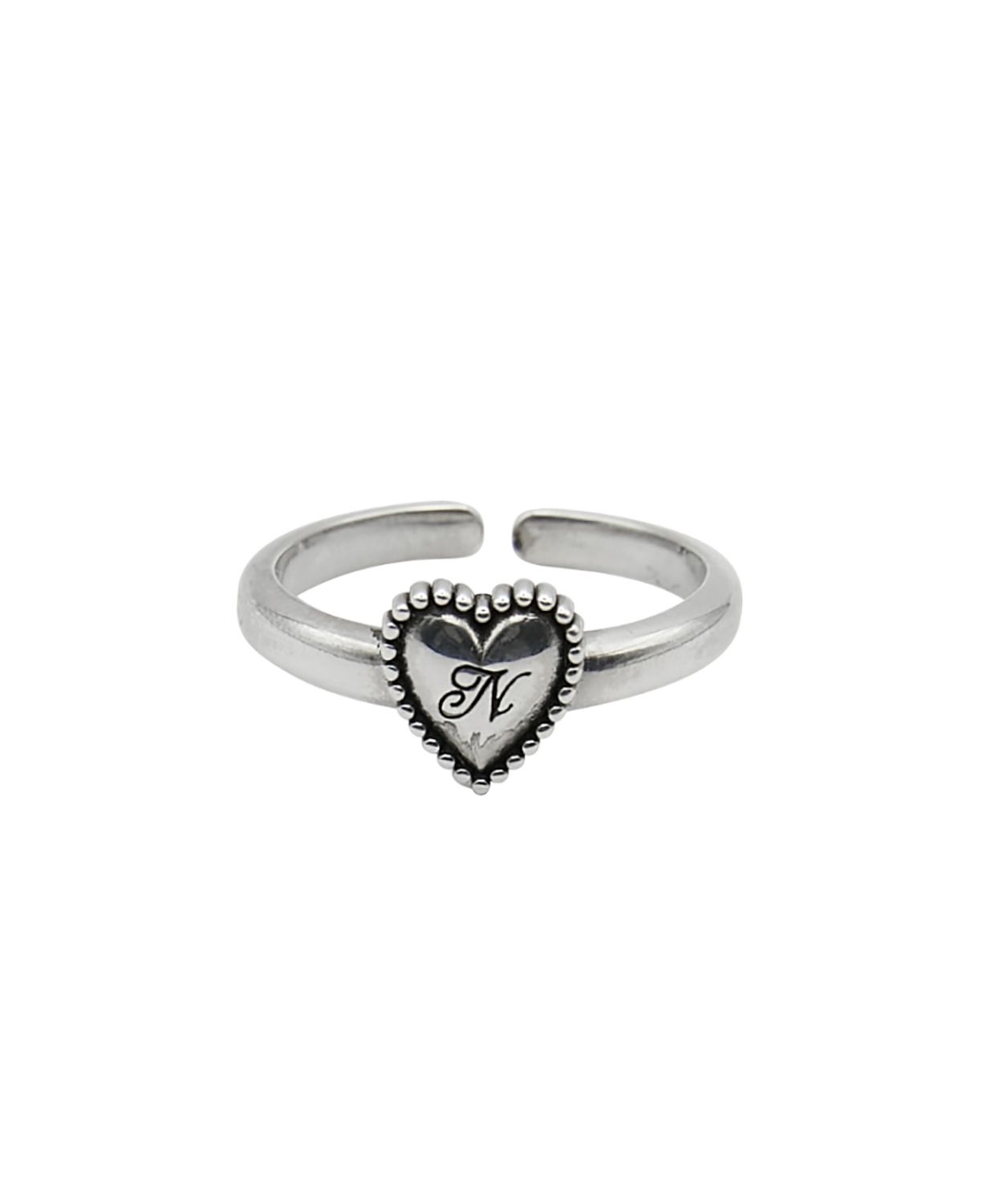 MUSINSA | NFF [silver925] heart motif ring-silver