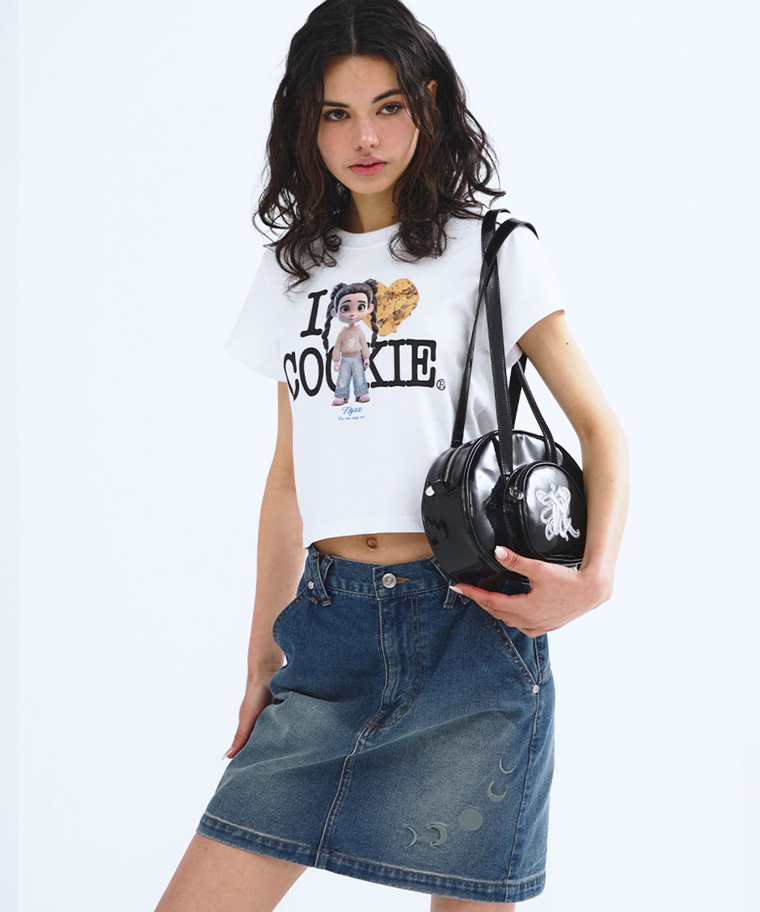 MUSINSA | NYXX BASIC DENIM SKIRT WASHED BLUE