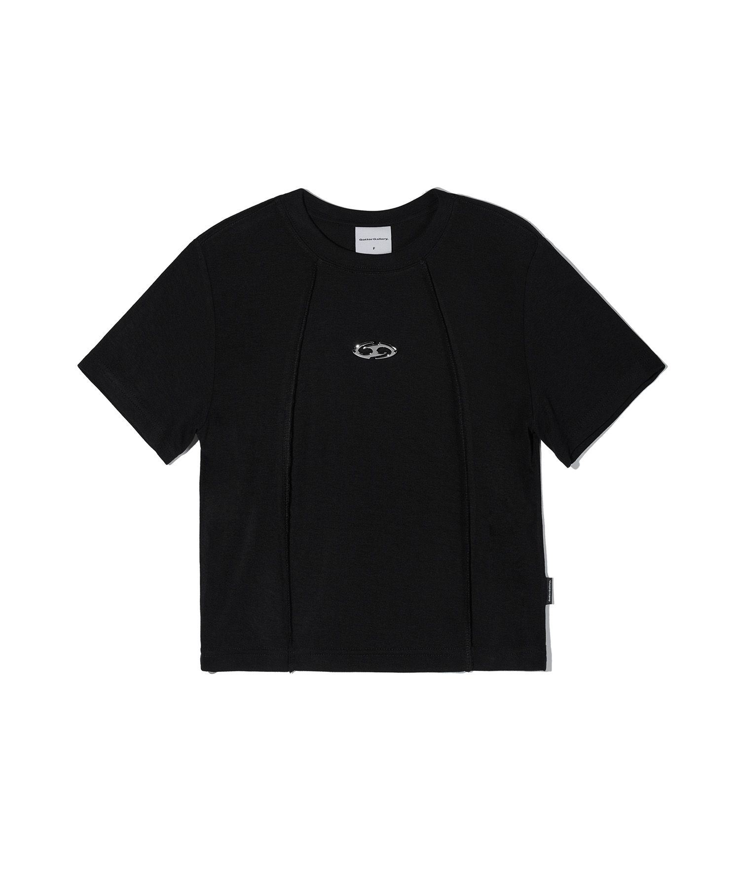 MUSINSA公式 | GOTTER GALLERY SYMBOL EDGE-CUT CROP T-SHIRTS_BK