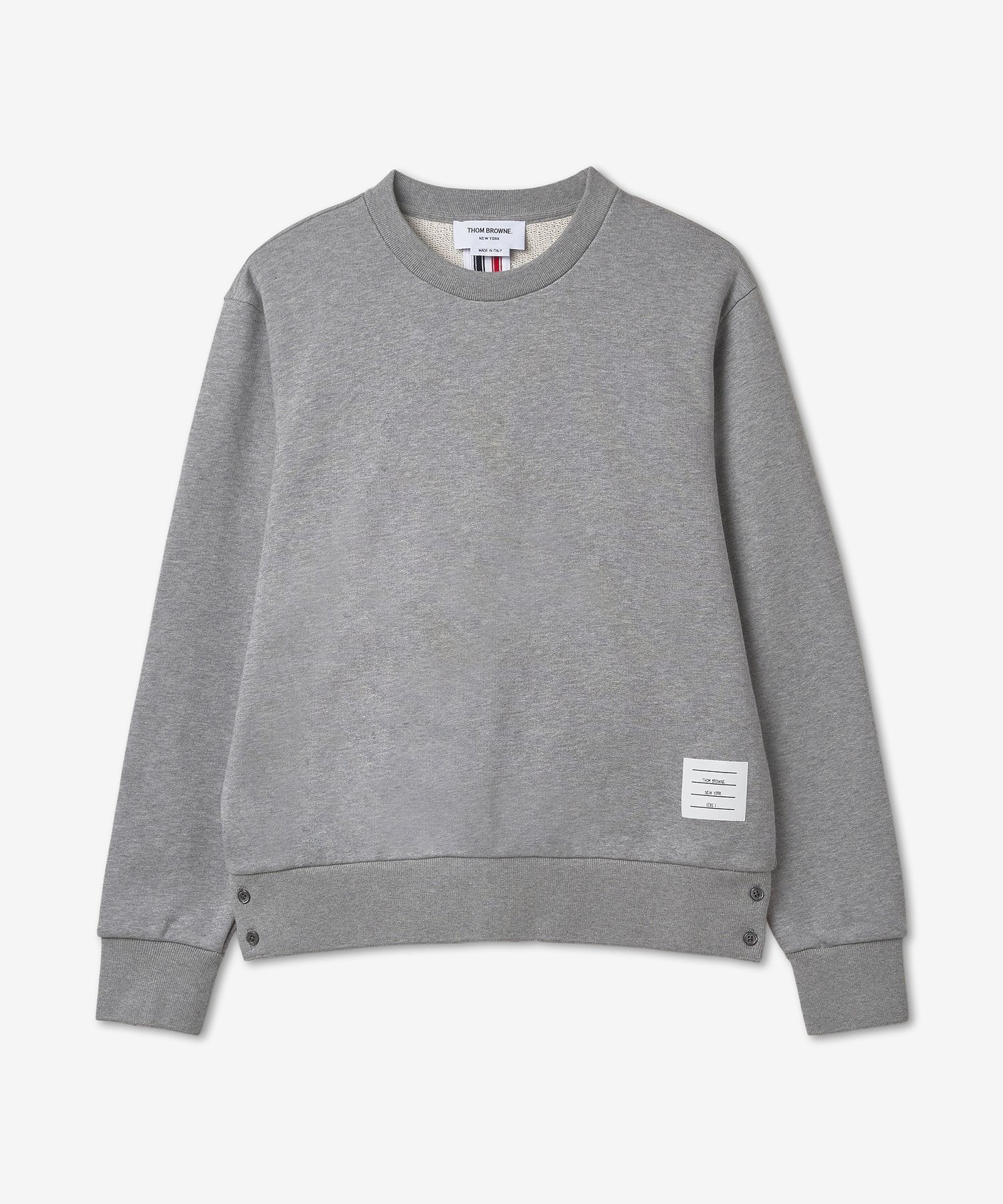 MUSINSA | THOM BROWNE White Loopback Jersey Knit Centerback Stripe Man ...
