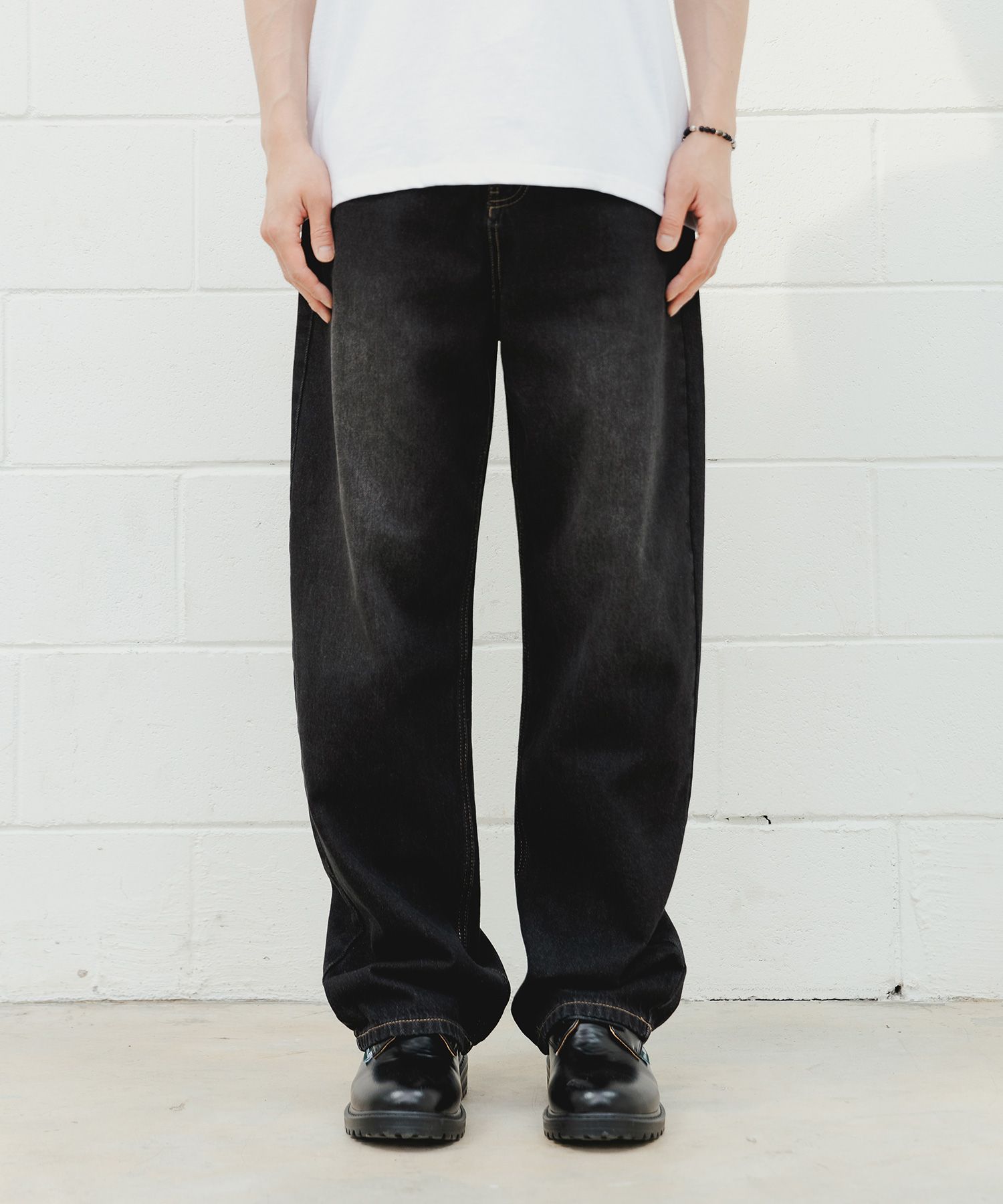 MUSINSA | ALVINCLO [DE LUXE] Indigo Washed Wide Denim Pants DLX1309