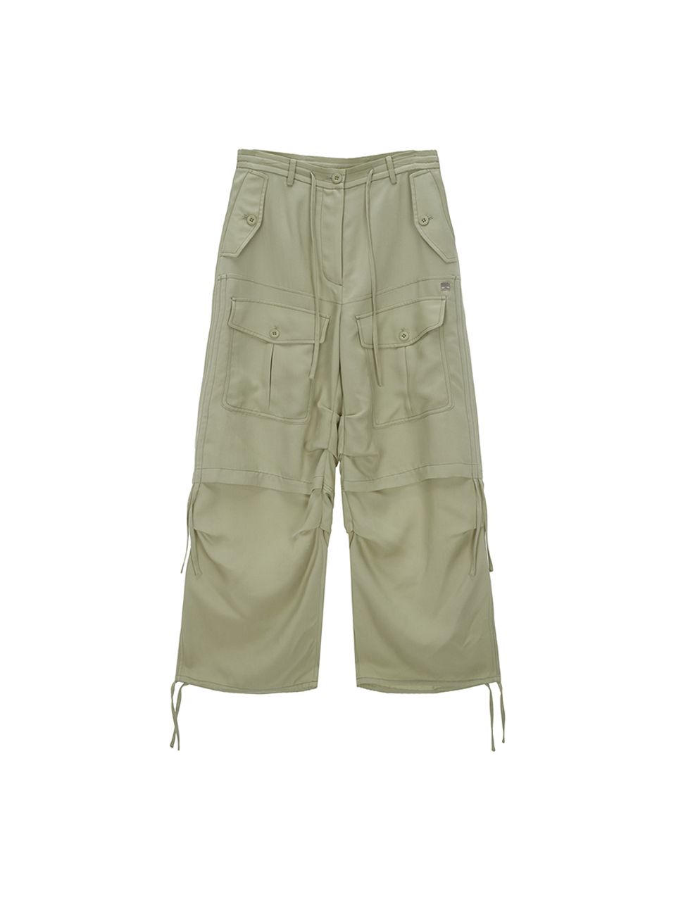 MUSINSA | MATIN KIM RAYON STRING CARGO PANTS IN LIGHT KHAKI