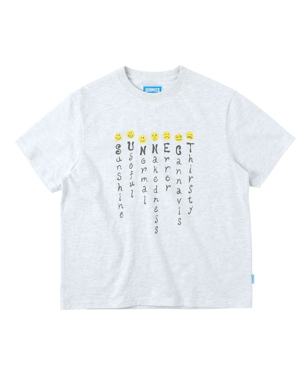 MUSINSA | SUNNECT Emoji Tee - Heather Grey