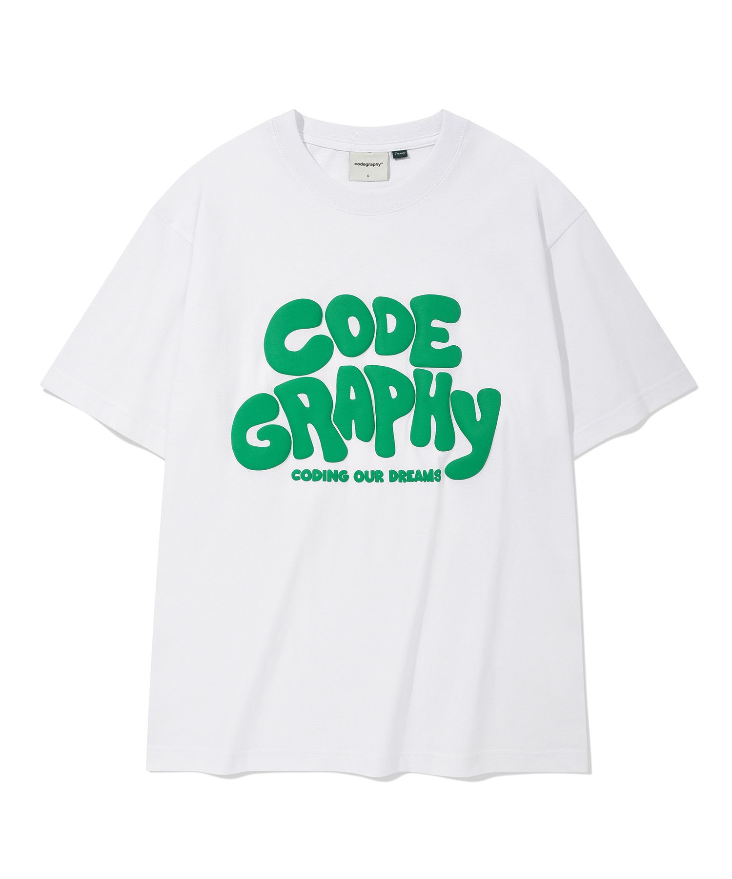 MUSINSA公式 | Codegraphy JELLY Logo Short Sleeve T-Shirt_White