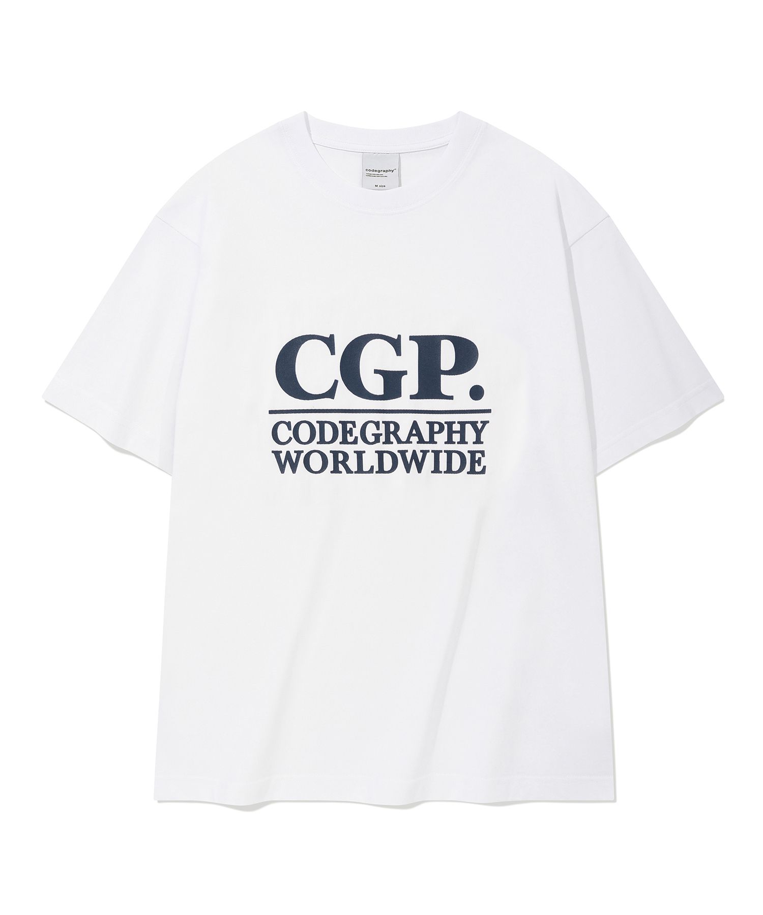 MUSINSA | Codegraphy Square Logo Short Sleeve T-Shirt_White
