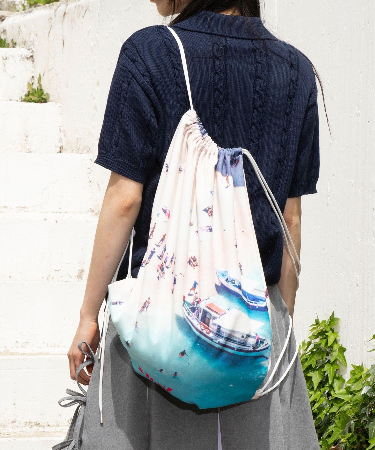 MUSINSA公式 | XTONZ XTA042 Ocean String Back (WHITE)