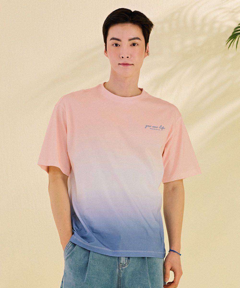 MUSINSA | CHASECULT Men's Gradient Short-Sleeved T-Shirt-DBRK5819D0N