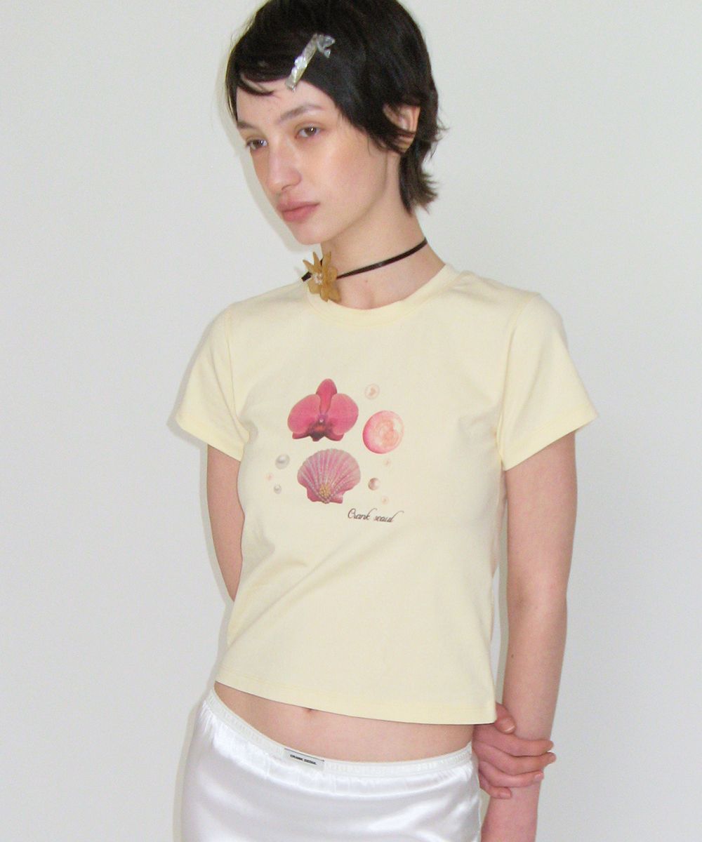 MUSINSA公式 | CRANK Shell Printed Top_Yellow