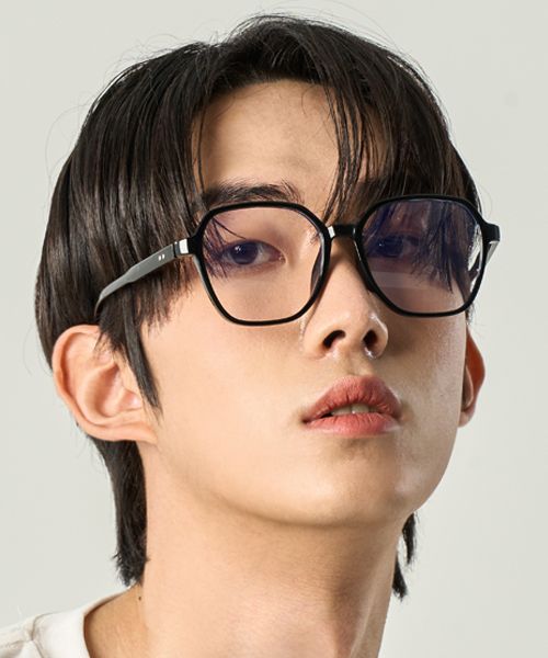 MUSINSA | KOLEAT MEN Big Horn Frame Blue Light Blocking Glasses Multi-angle Glass [DSBB]