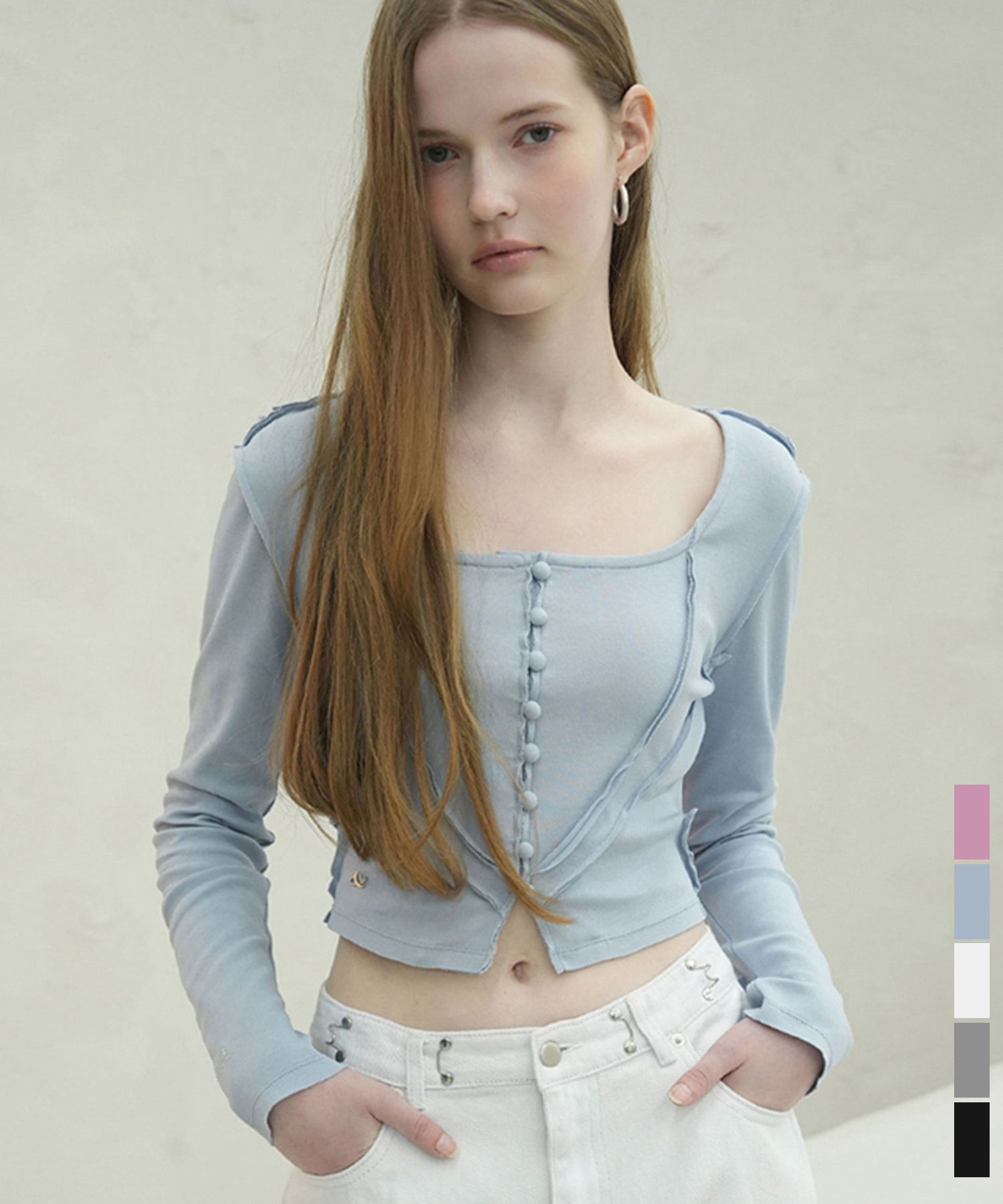 MUSINSA公式 | VIVACIOUS Edtel V Cutting Cardigan - 5COL