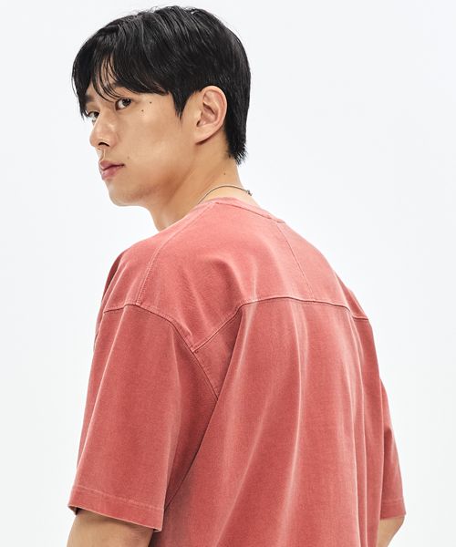 MUSINSA | SOVERMENT 460G Cut Heavy Pigment T-shirt-Brick-