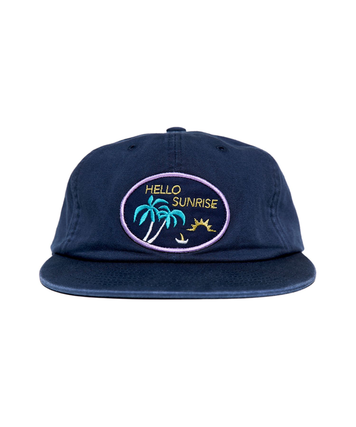 MUSINSA | HELLO SUNRISE HS Palm Tree Wappen 6Panel Cap_Navy