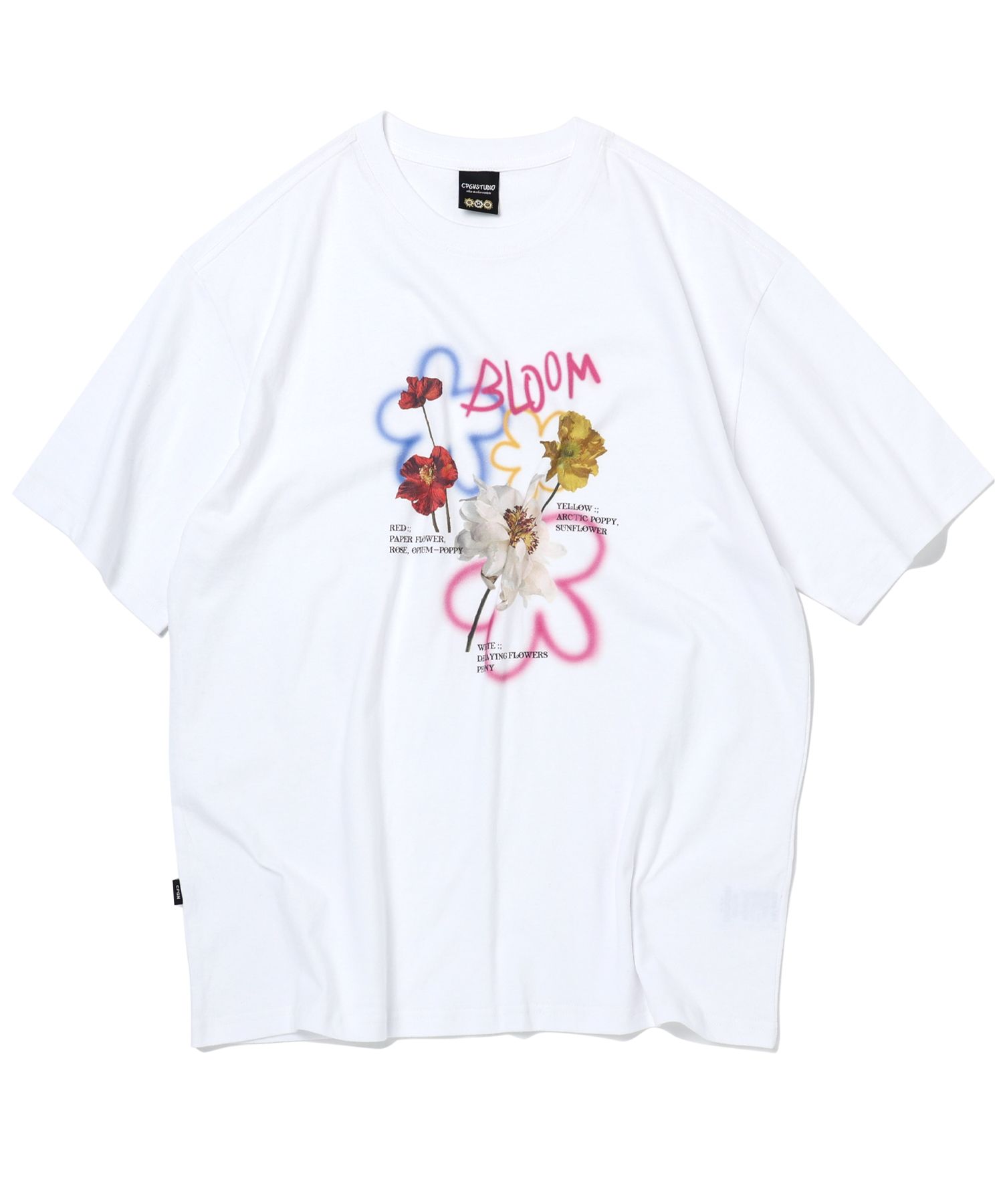 MUSINSA | CPGN STUDIO [Medium weight] DTP Peony Bloom T-Shirt White