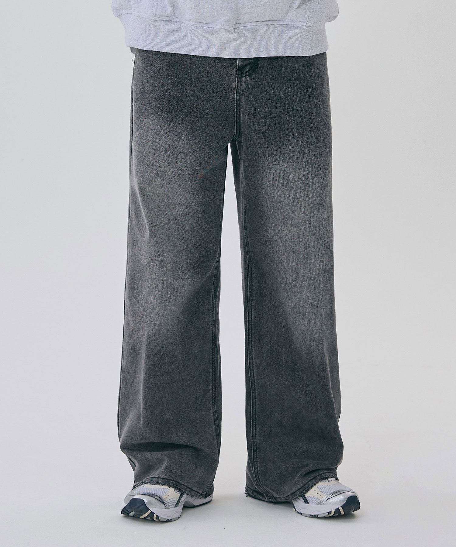 MUSINSA | AGOD wide washed denim pants [Gray]