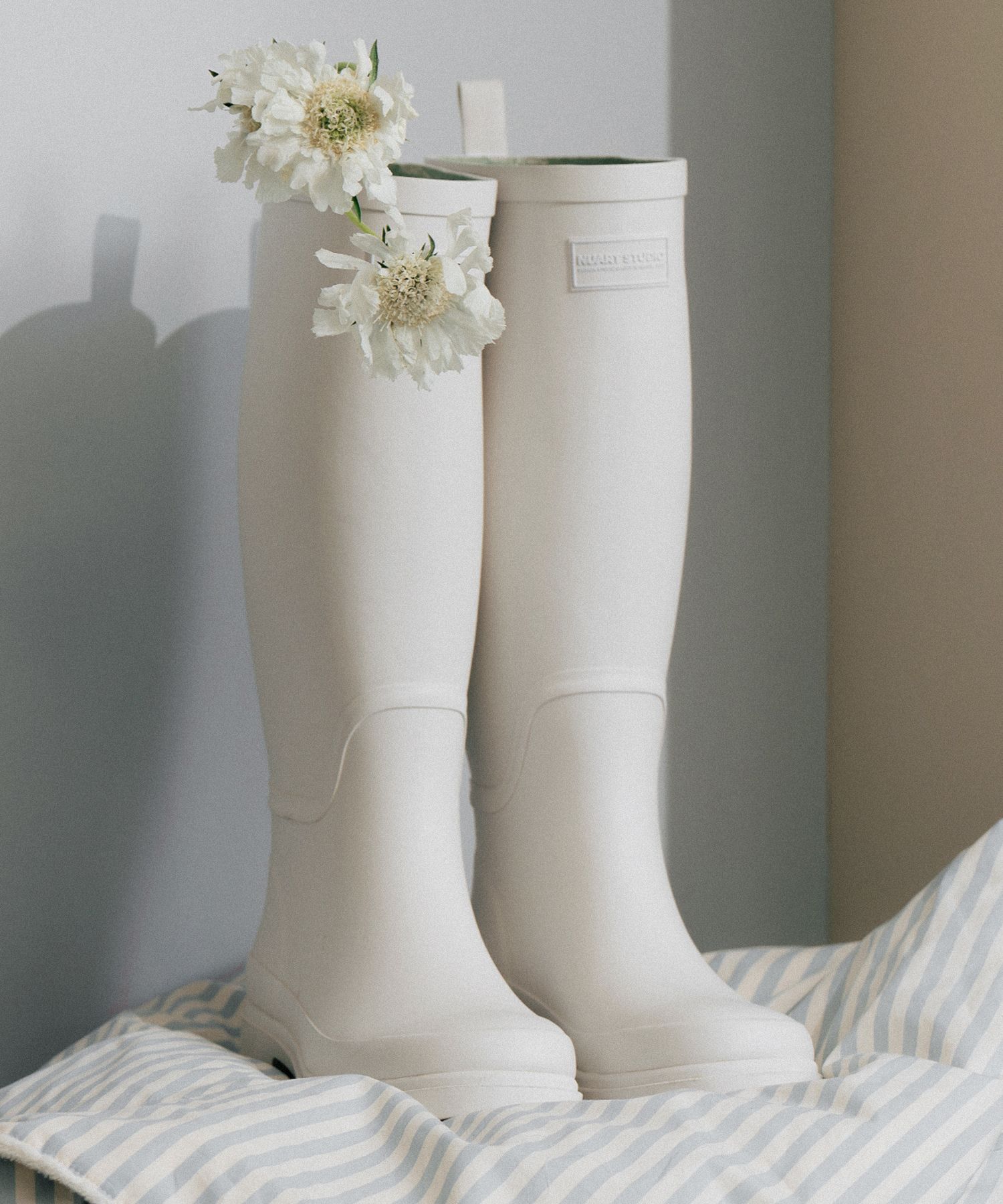 MUSINSA | NUART STUDIO Classic long rain boots - 3color