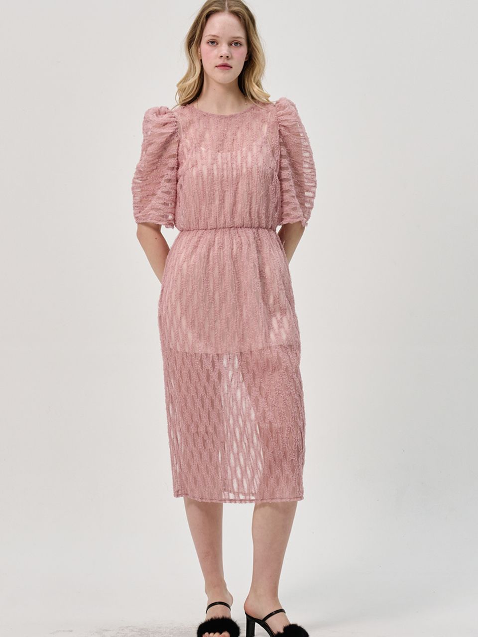 MUSINSA | SORRY, TOO MUCH LOVE Opera Lace Dress_Pink