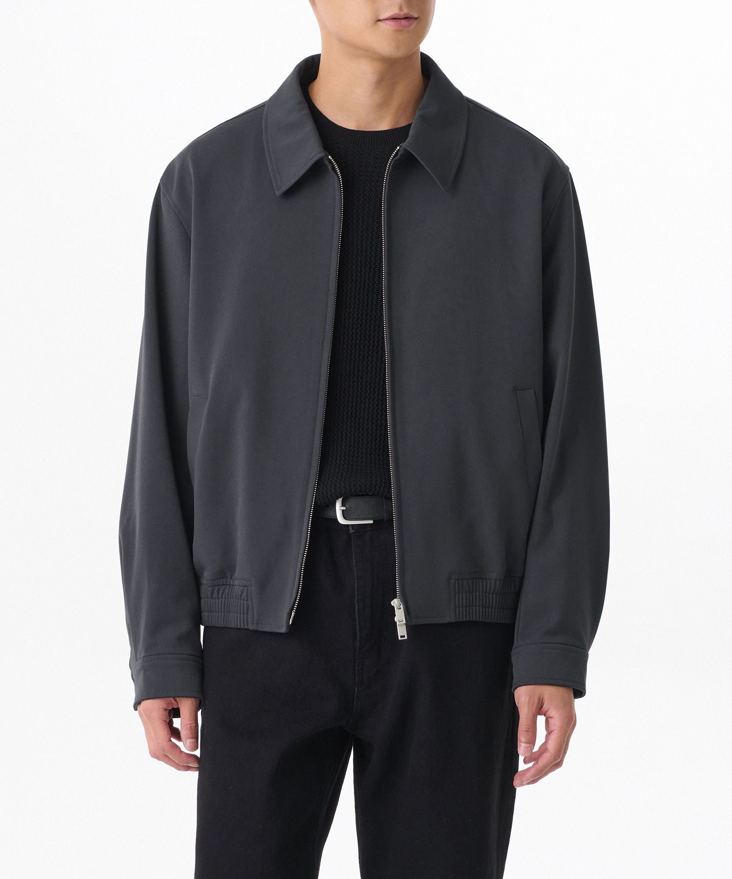 MUSINSA | MUSINSA STANDARD Relaxed Minimal Blue Jacket [Iron Grey]