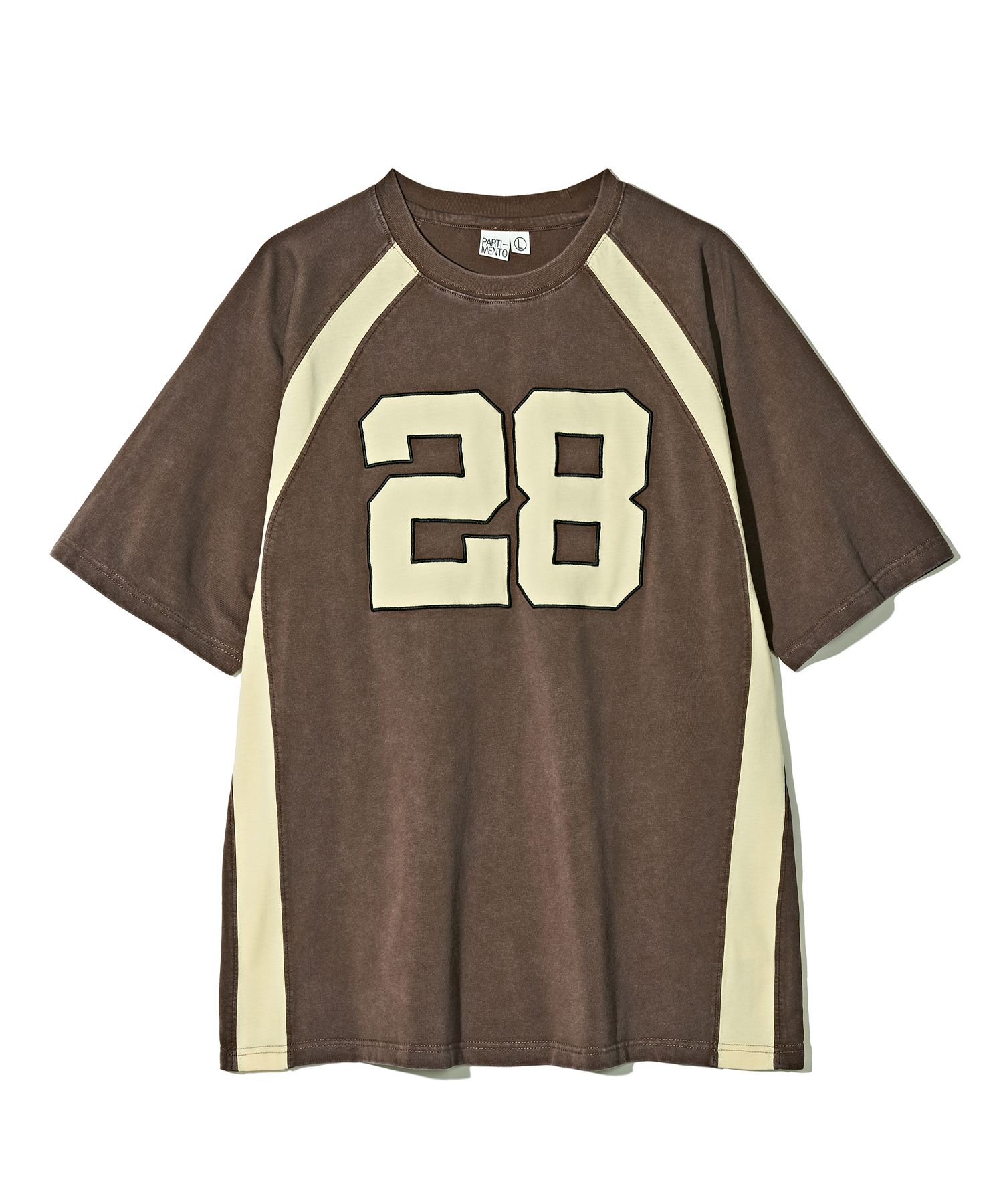 MUSINSA | PARTIMENTO VTG Washed Football Raglanty Brown