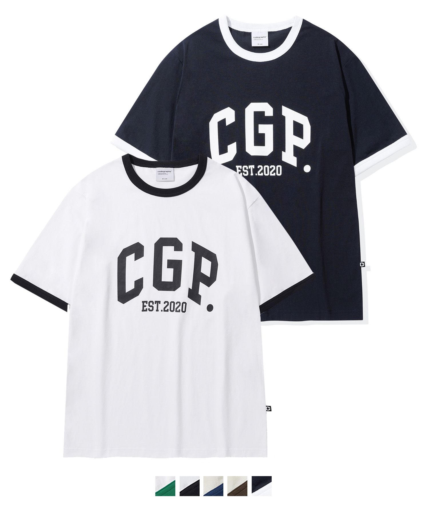 MUSINSA | Codegraphy [Ringer Ver.] CGP Arch Logo T-Shirt_5COLOR