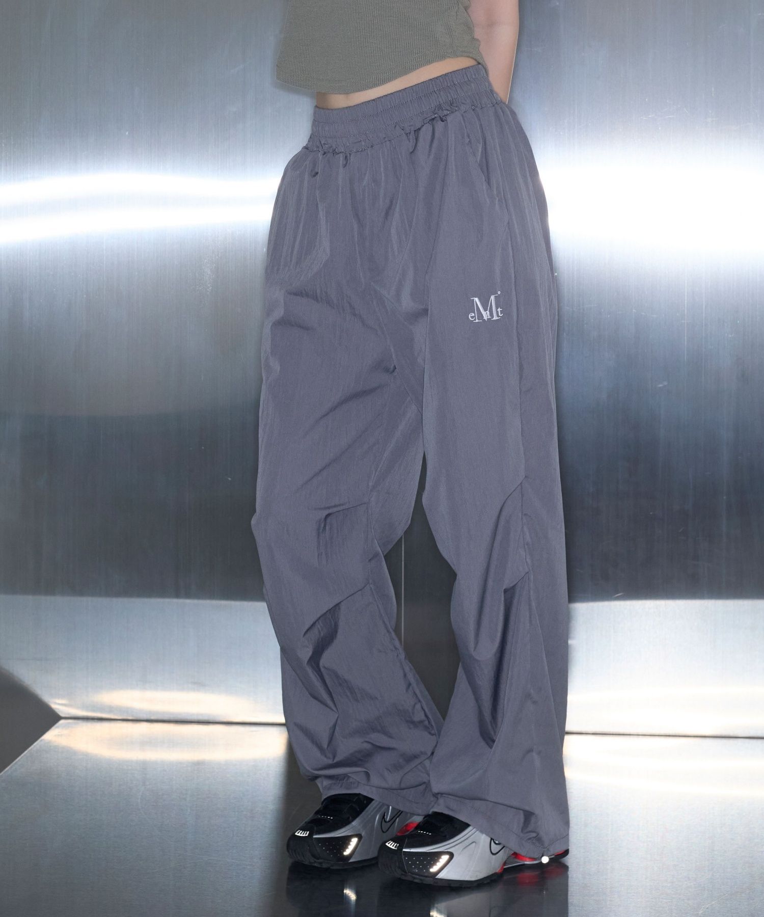 MUSINSA公式 | MUCENT Bilbao Poly Nylon Parachute String Wide Pants Unisex (4 Colors)