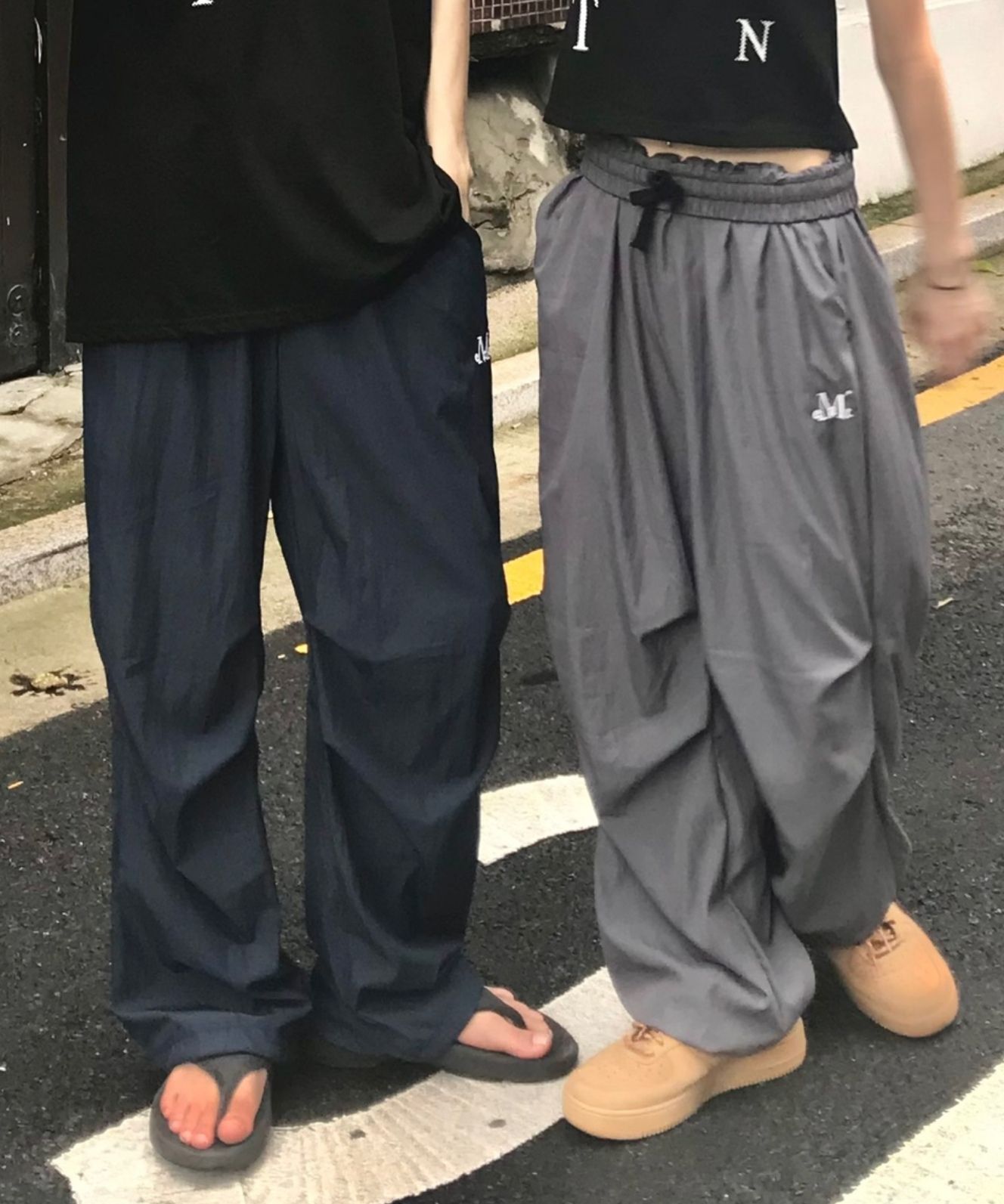 MUSINSA | MUCENT Bilbao Poly Nylon Parachute String Wide Pants Unisex ...