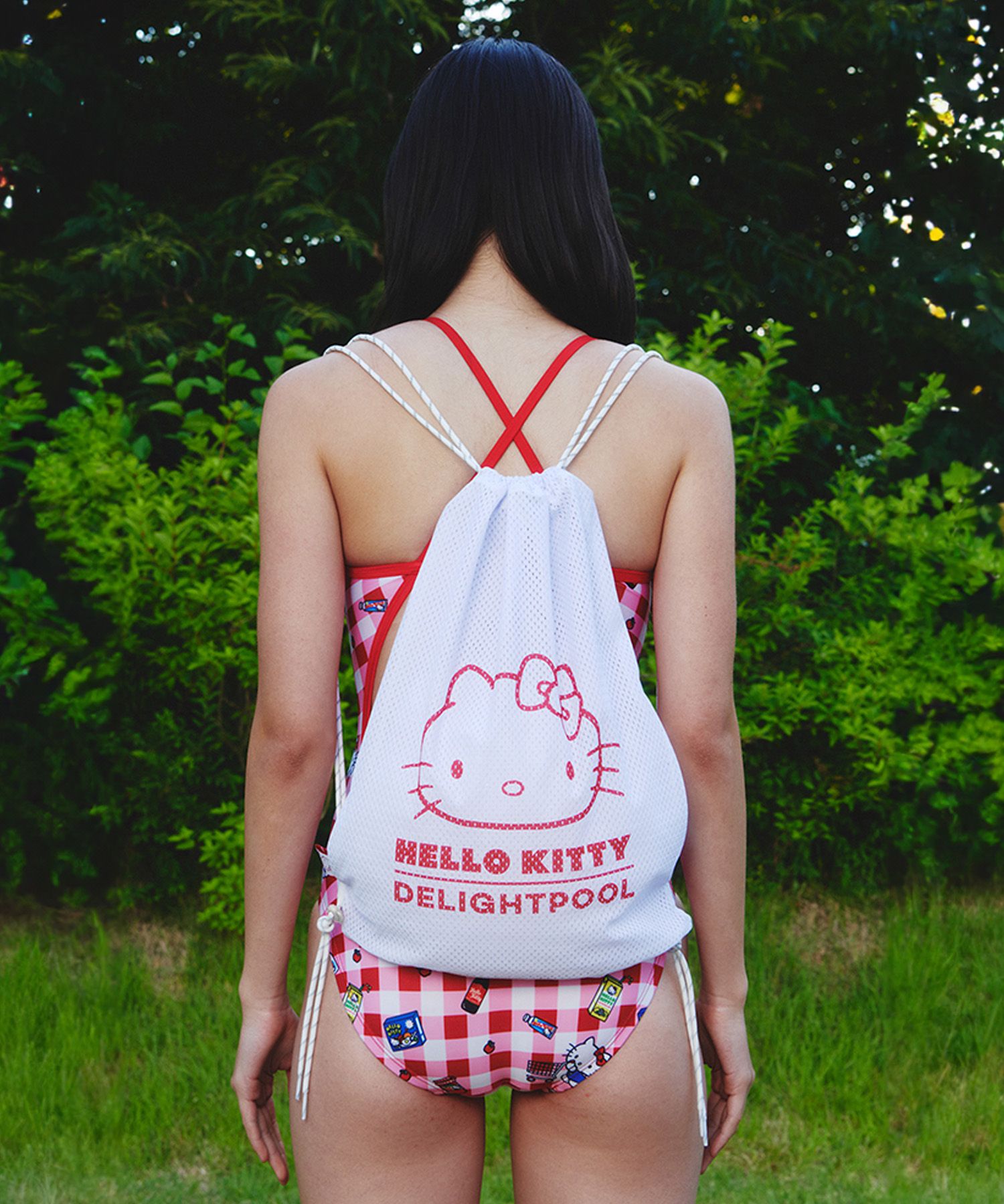 MUSINSA | DELIGHTPOOL Hello Kitty Mesh Bag - White