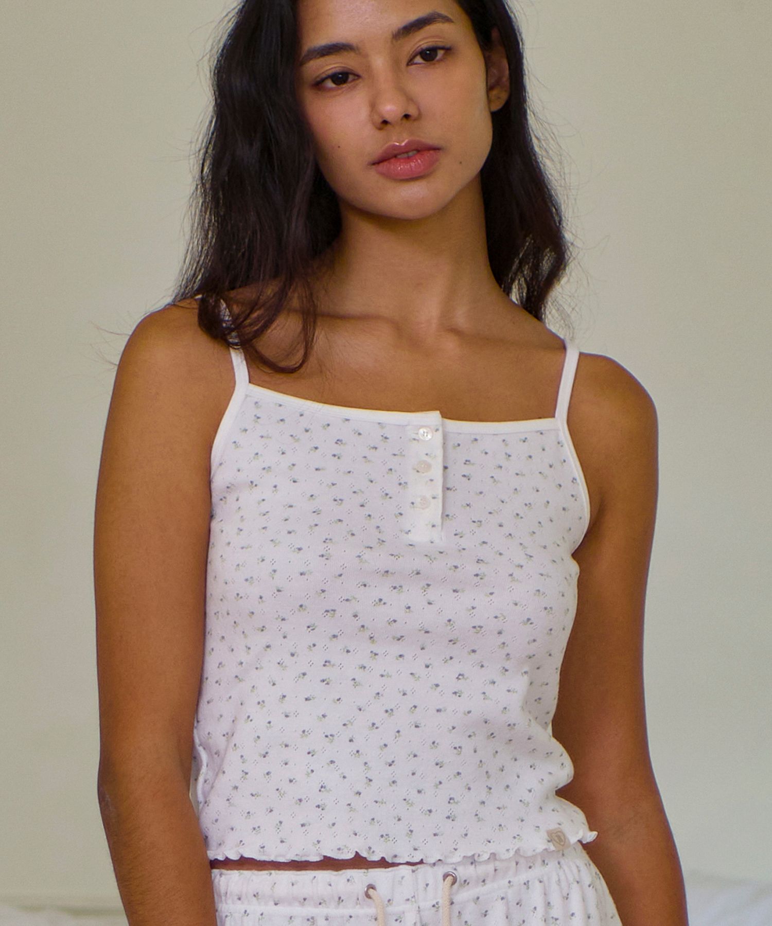 MUSINSA公式 | BITTERCELLS C.G Flower Sleeveless-Ivory