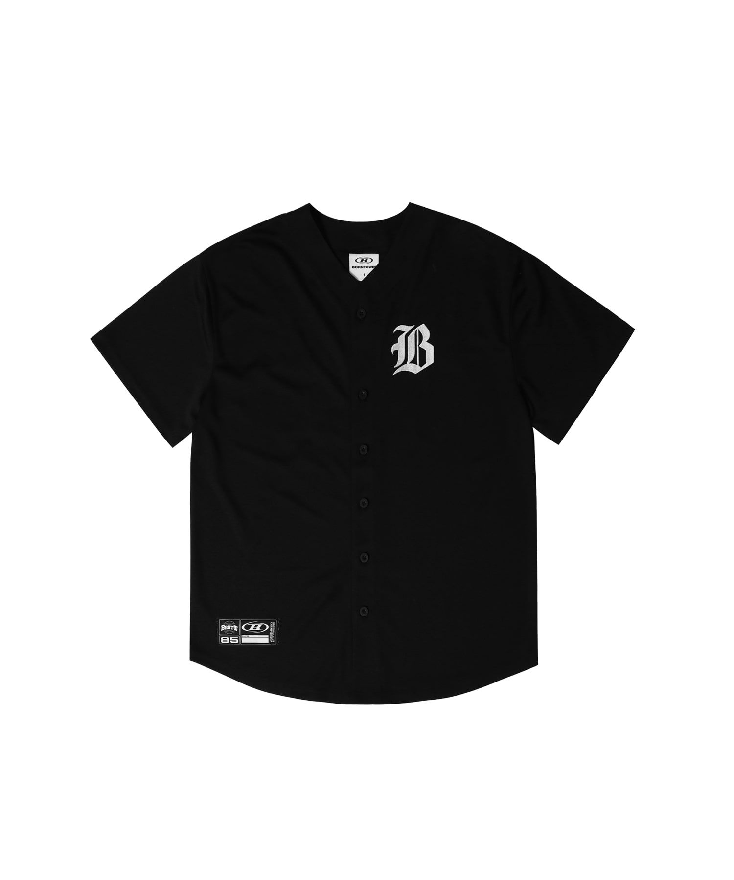 MUSINSA | BORN TO WIN AUTHENTIC BASEBALL JERSEY T-SHIRTS [BLACK]