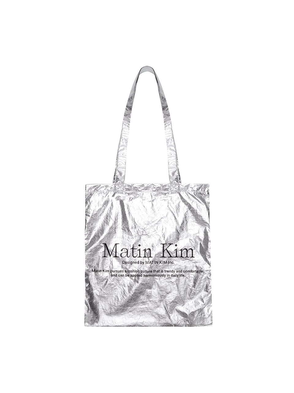 MUSINSA | MATIN KIM MATIN POPPIN ECOBAG IN SILVER