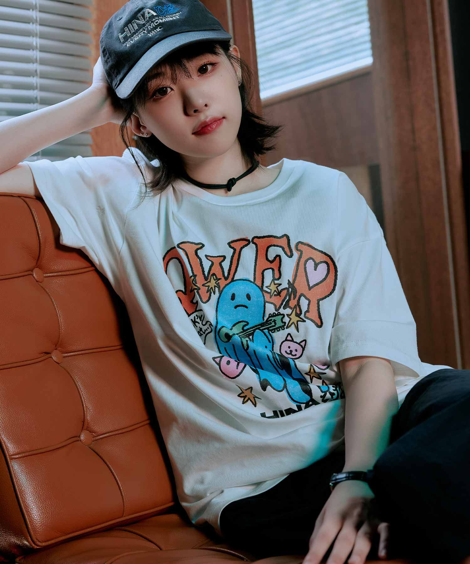 MUSINSA公式 | WMC QWER Ghost T-shirt_WHITE