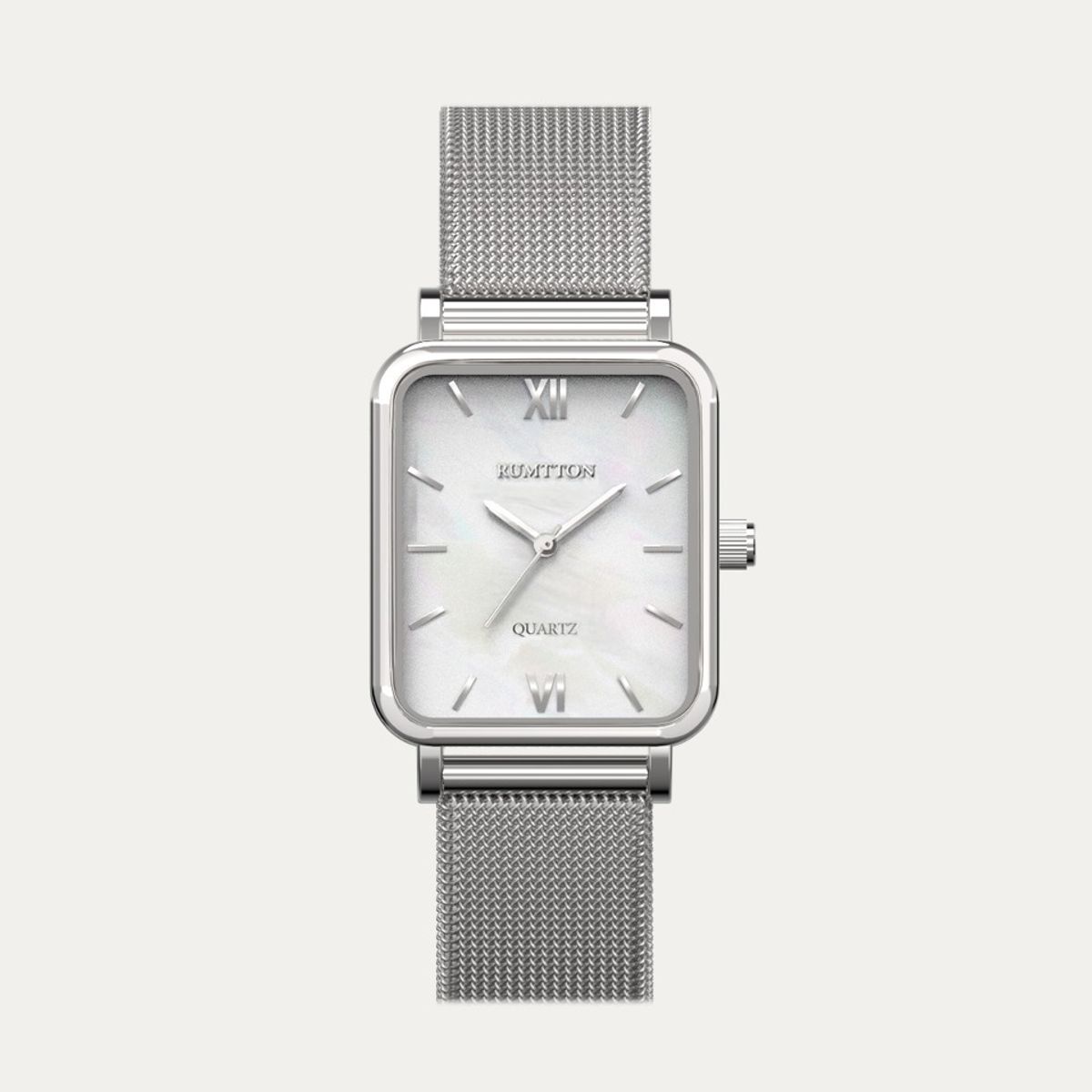 럼튼(RUMTTON) [맨즈] Harbor Large mesh watch (하버 라지 메쉬 워치) White Silver ...