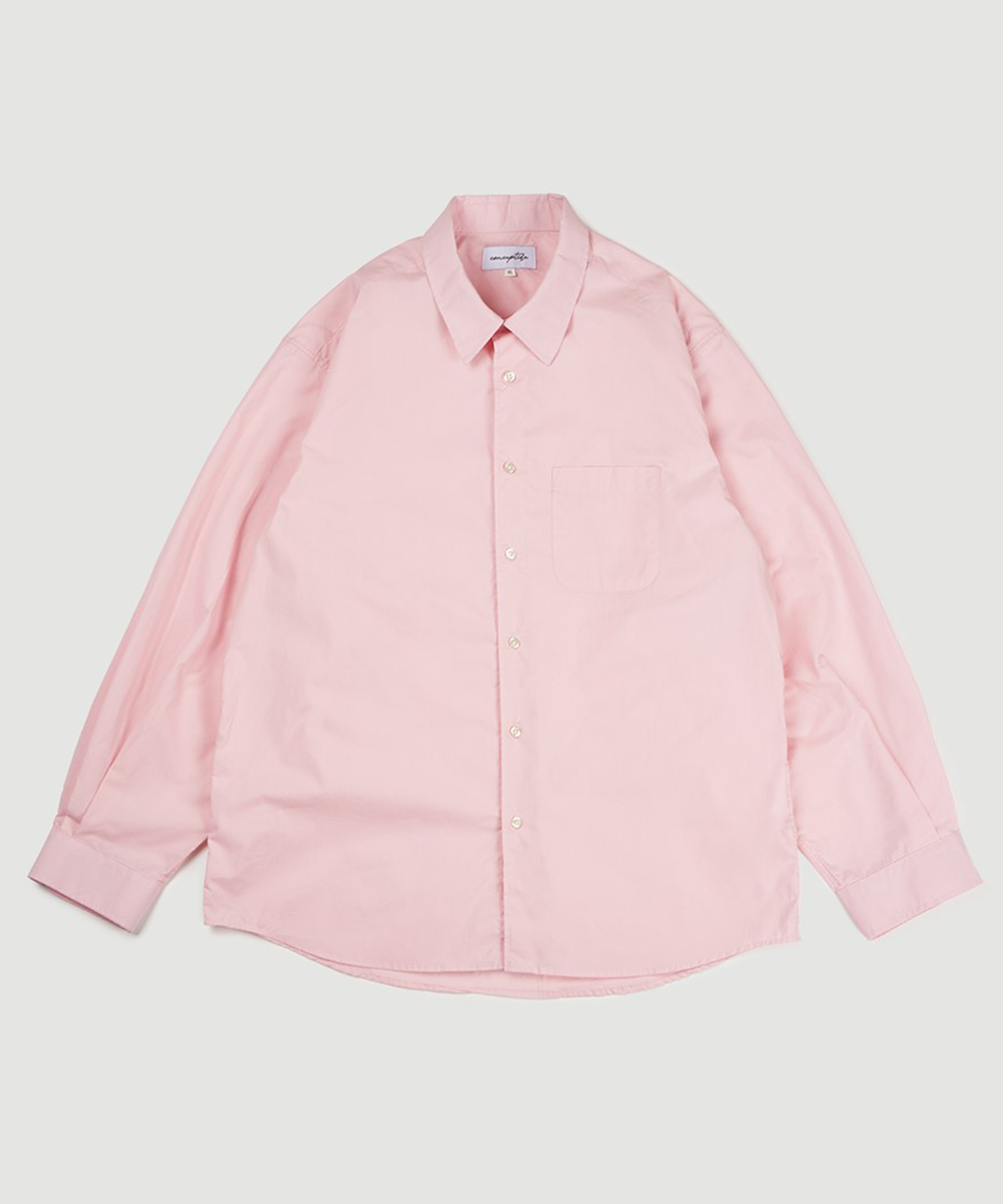 MUSINSA | CONCEPTIDE Essential Cotton Paper Shirt_Pail Pink