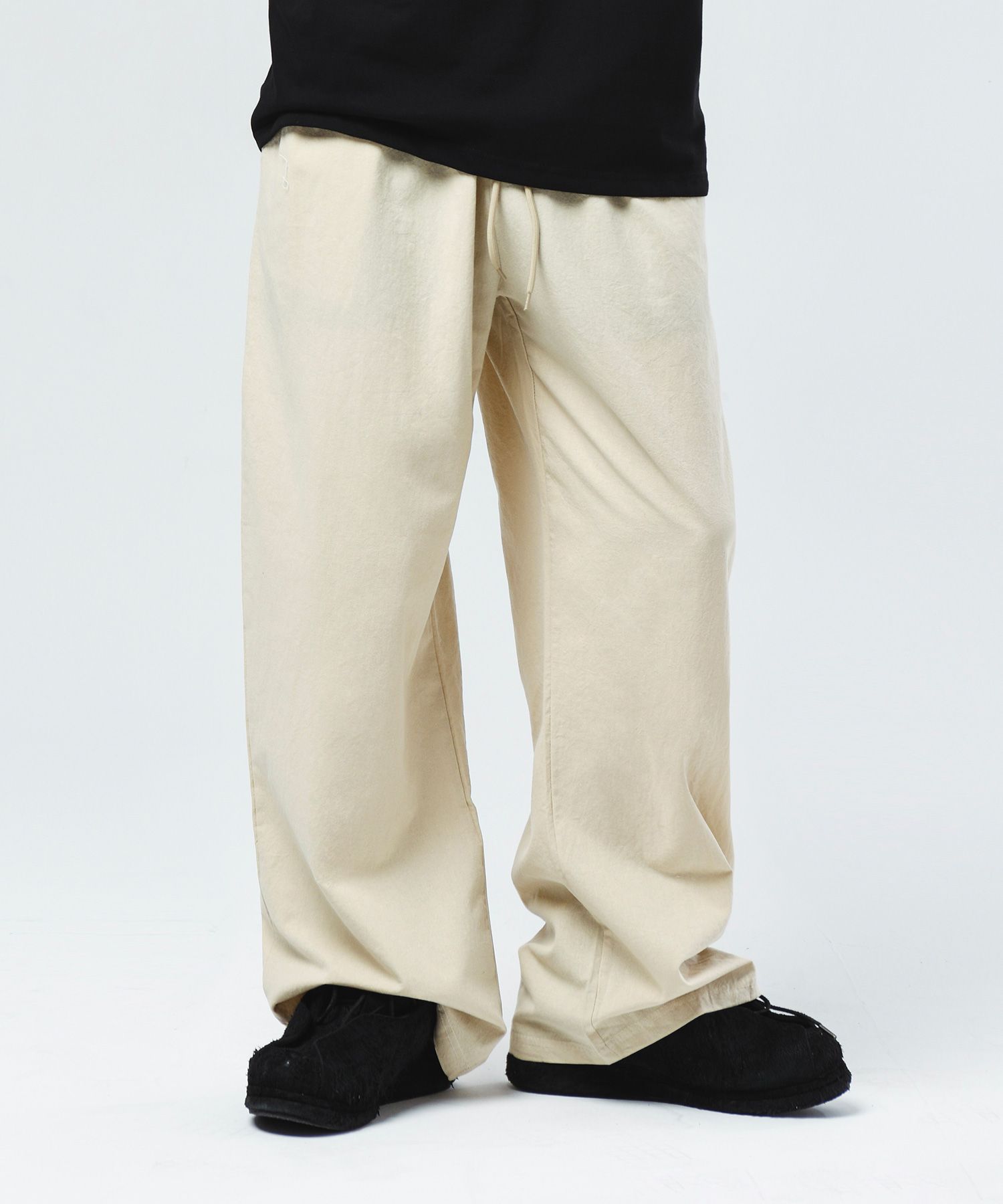 MUSINSA公式 | S'EST linen like wide fit pants - beige