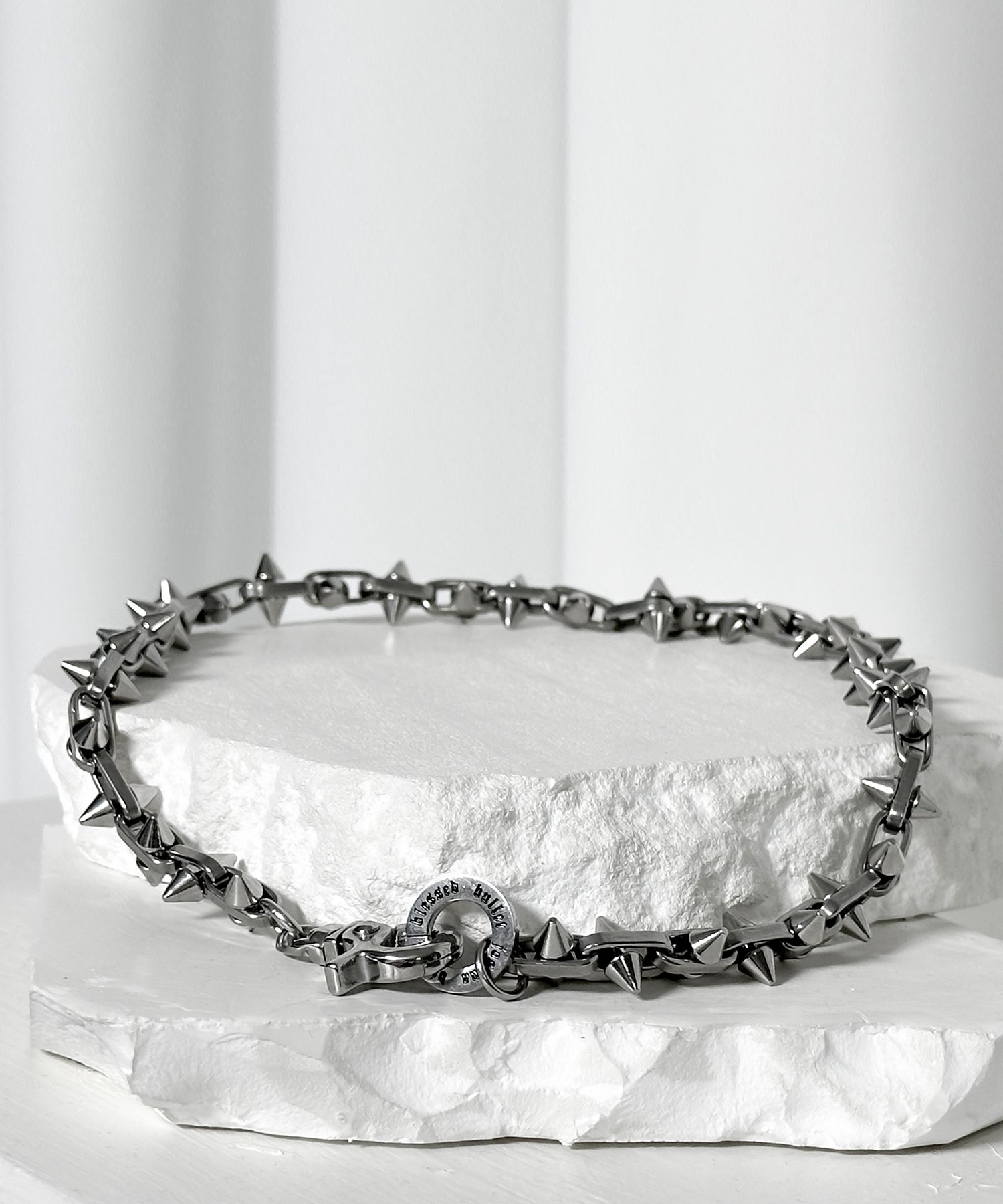 MUSINSA | BLESSED BULLET ss-spike chain necklace