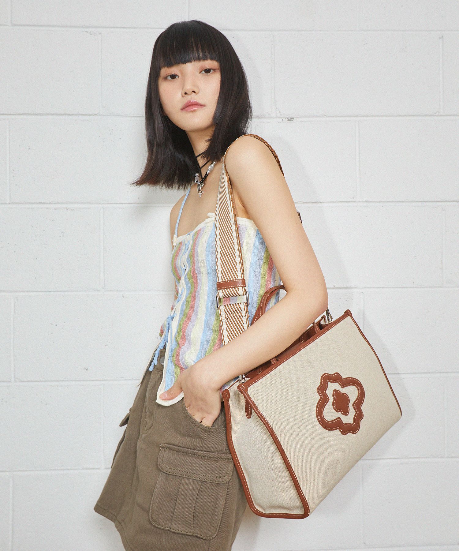 MUSINSA | ORYANY Moroccan Rose Canvas Tote M OBSBTT74_118