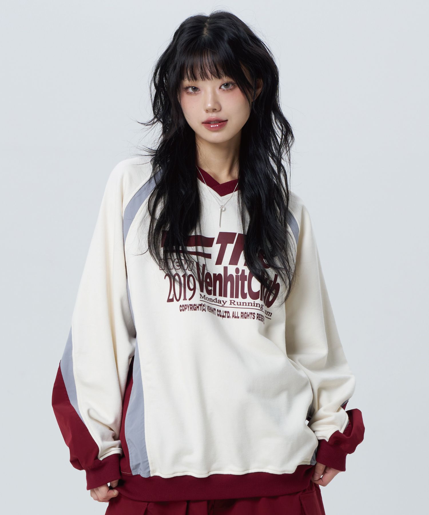 MUSINSA | VENHIT MRT Raglan Sweatshirt Cream