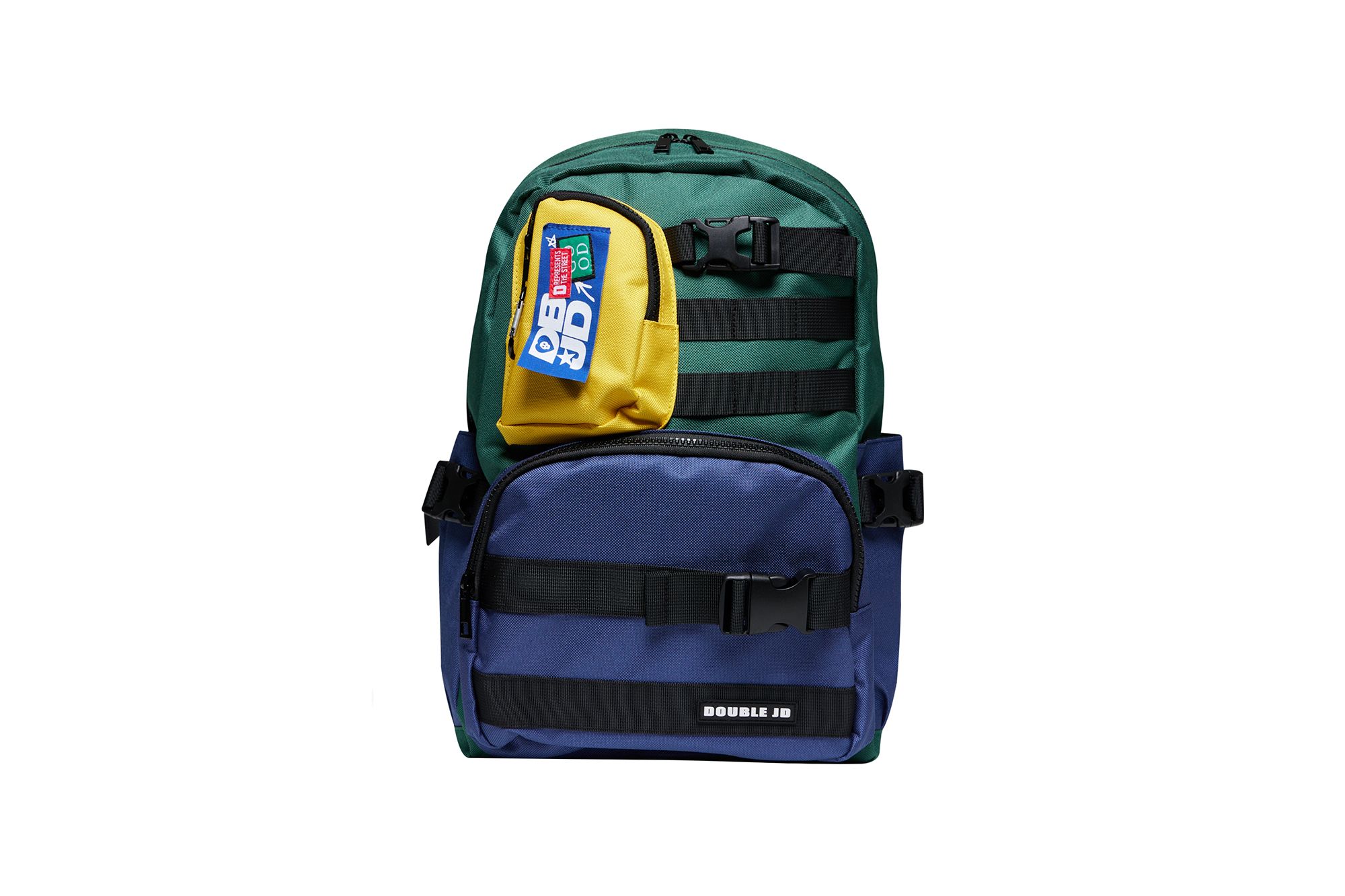 MUSINSA | DOUBLE JD Color matching backpack (green)