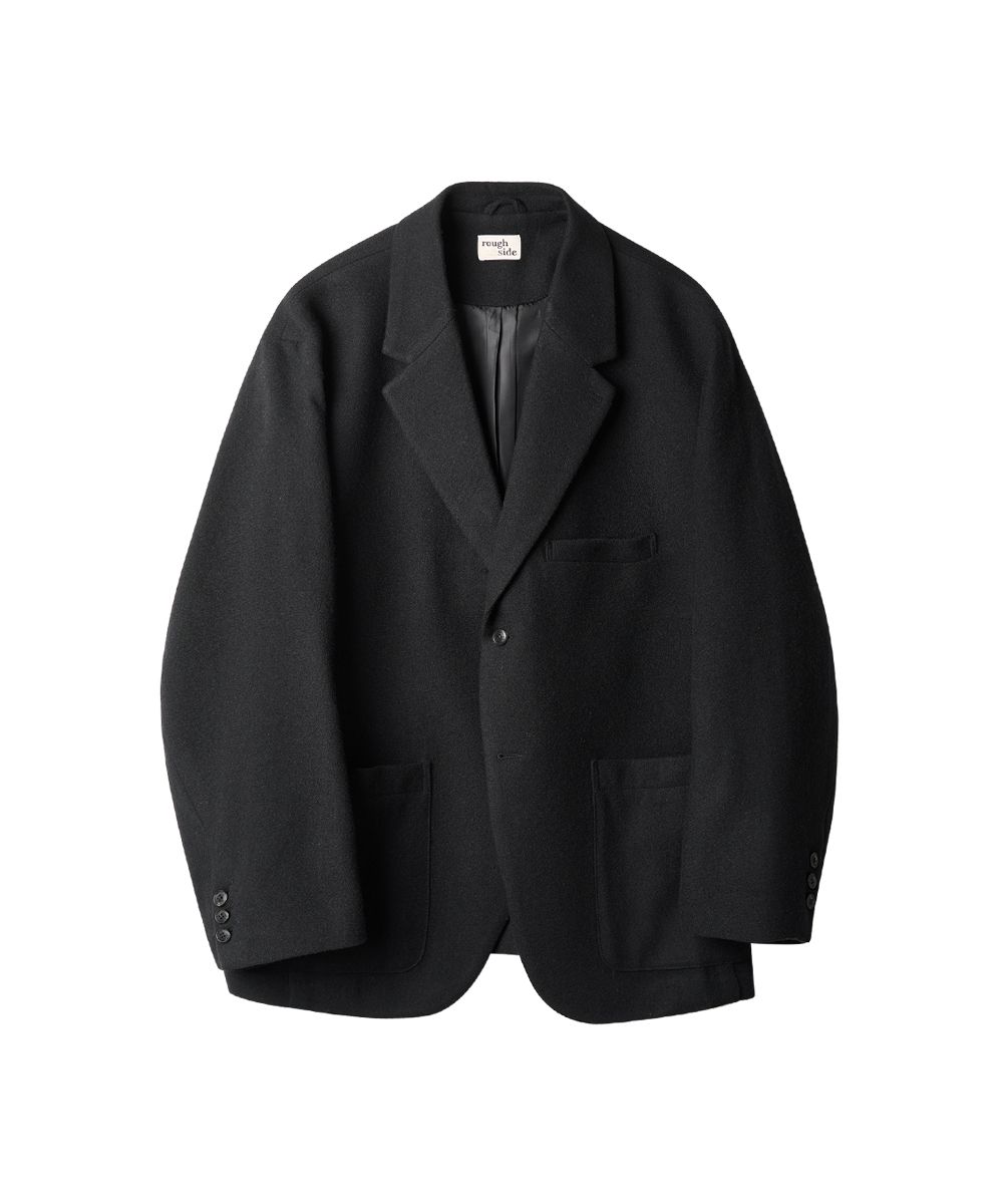 MUSINSA | ROUGH SIDE Reporter Jacket Black