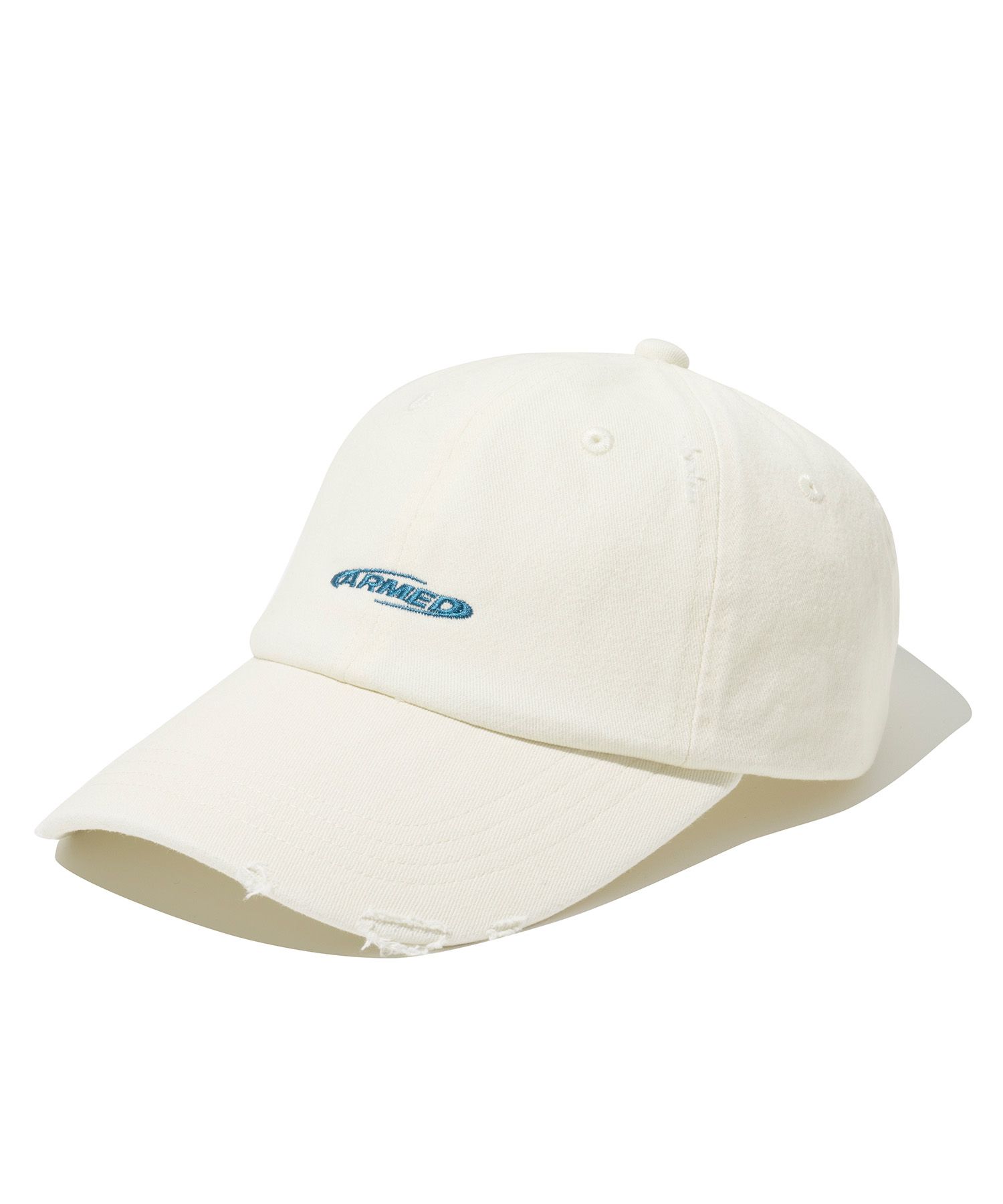 MUSINSA | MUSCLE ARMED Pigment damage ball cap [ivory]