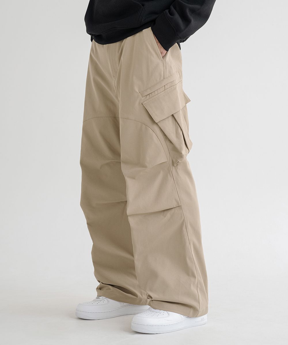 MUSINSA | LEMAIN SECOND Wide Big Pocket Parachute Banding Cargo Pants ...