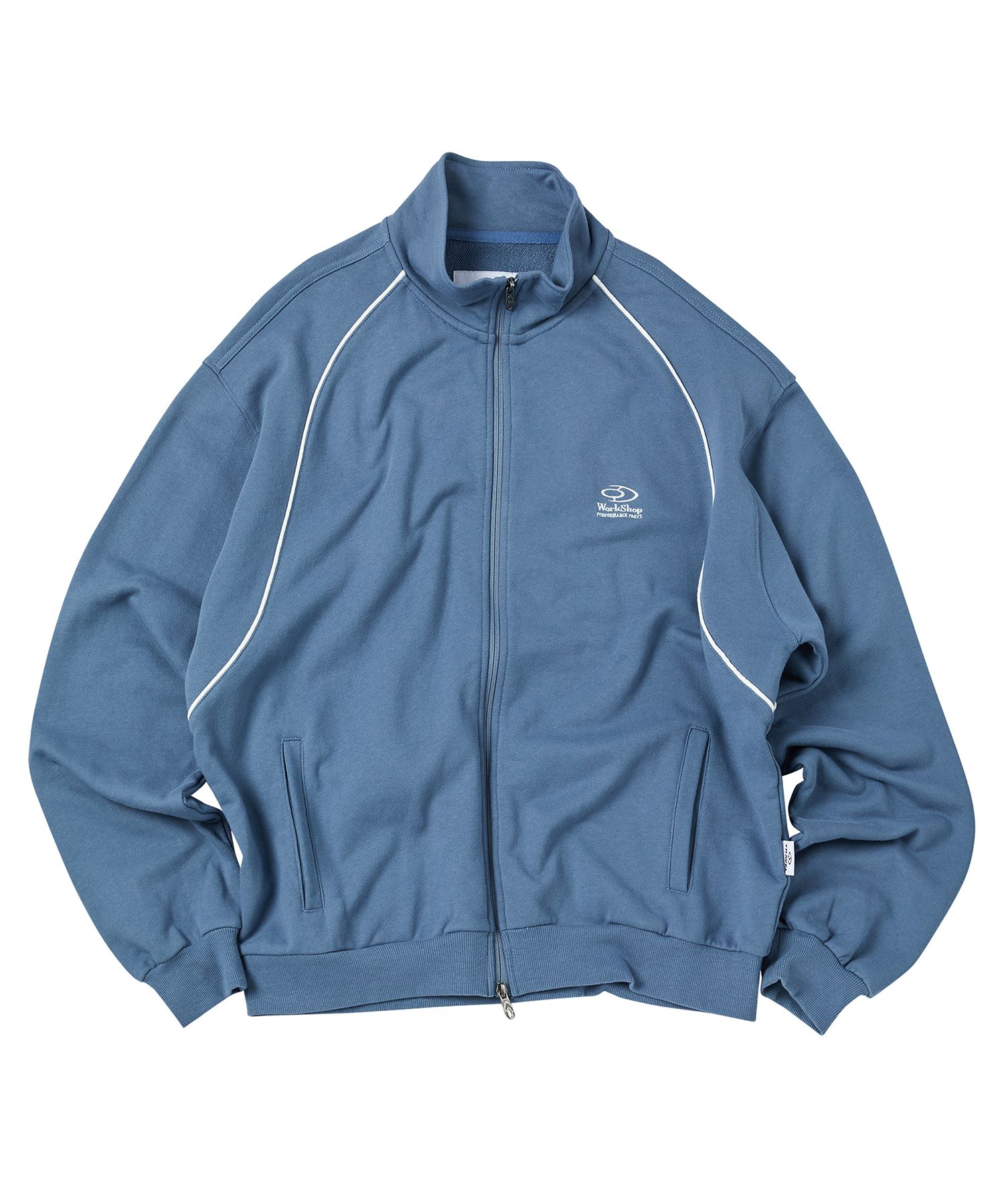 MUSINSA | TRAVEL Piping Track Zip-Up Jacket Blue