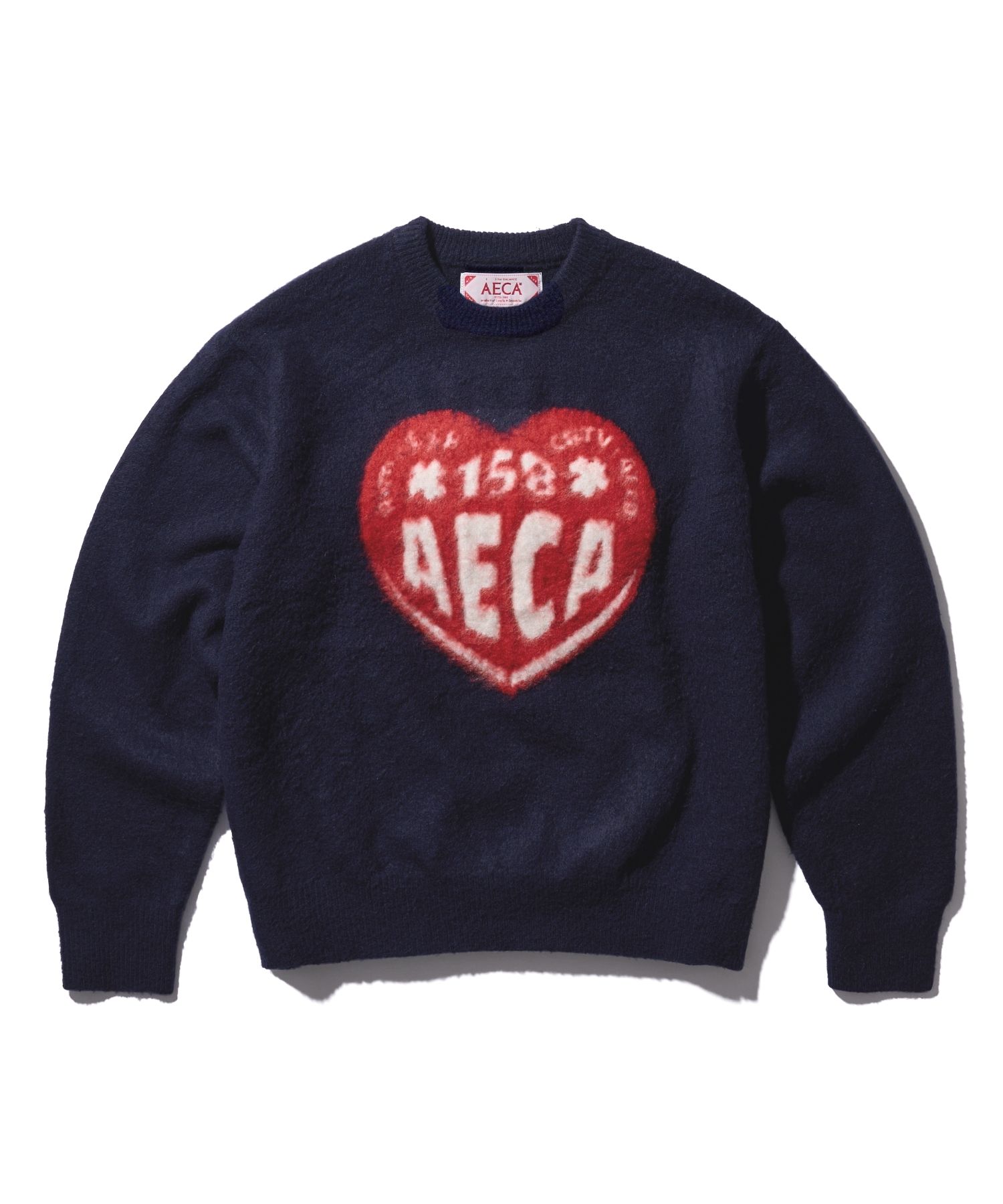 MUSINSA | AECA WHITE AECA LOVE DOODLE KNIT-NAVY